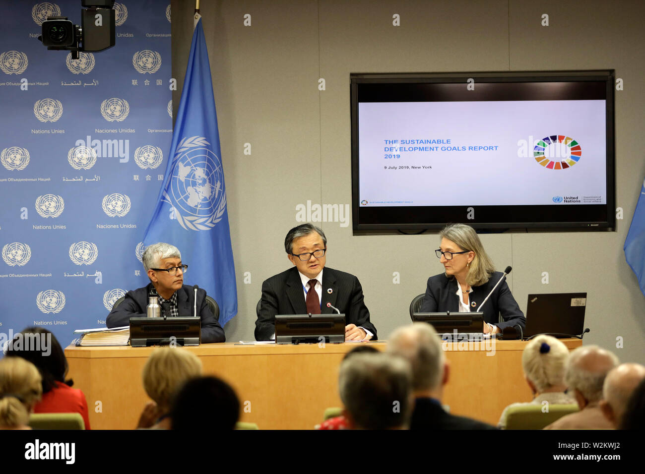 United Nations, UN headquarters in New York. 9th July, 2019. UN Under ...