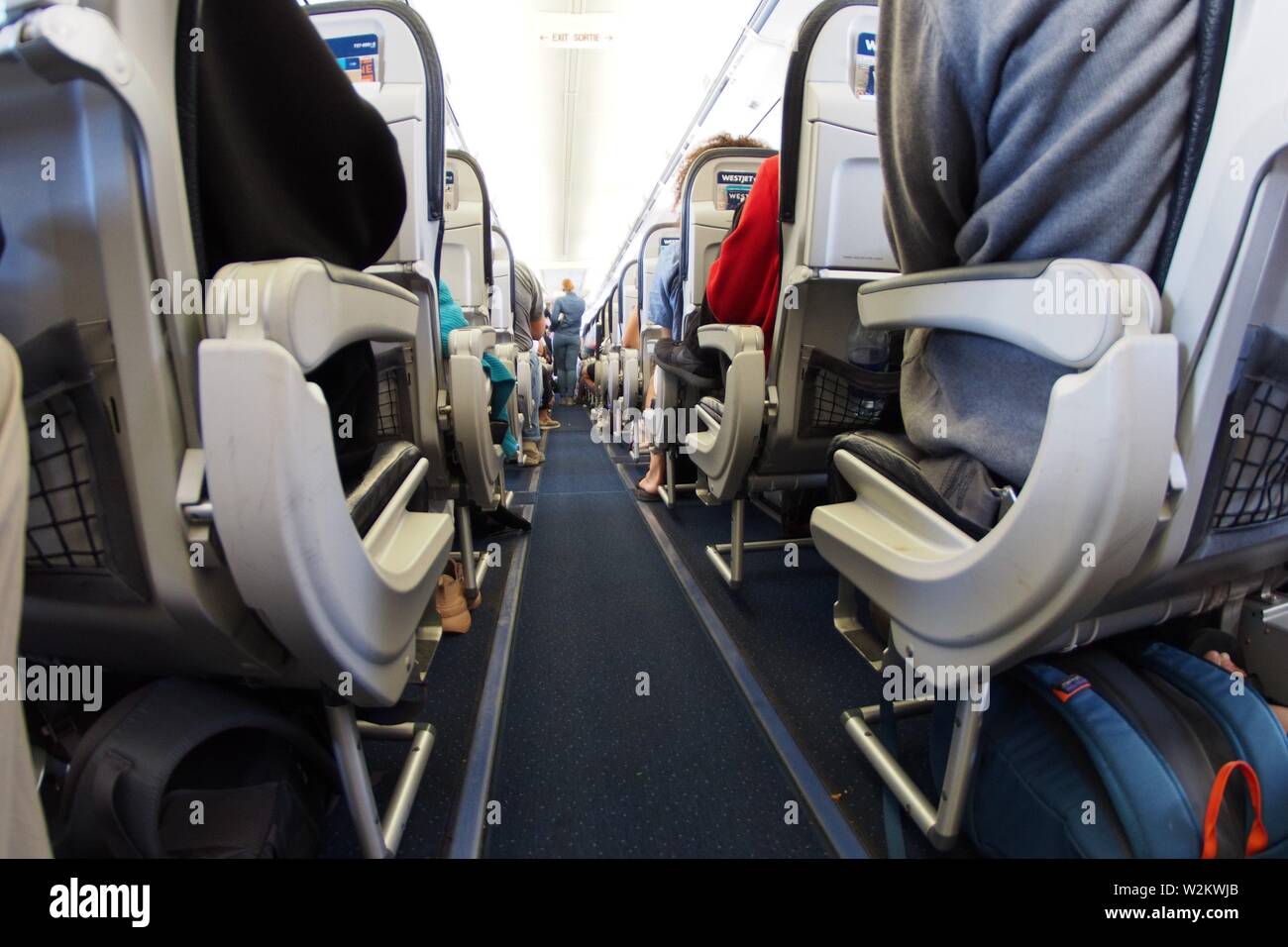 Cramped airline seat hi-res stock photography and images - Alamy
