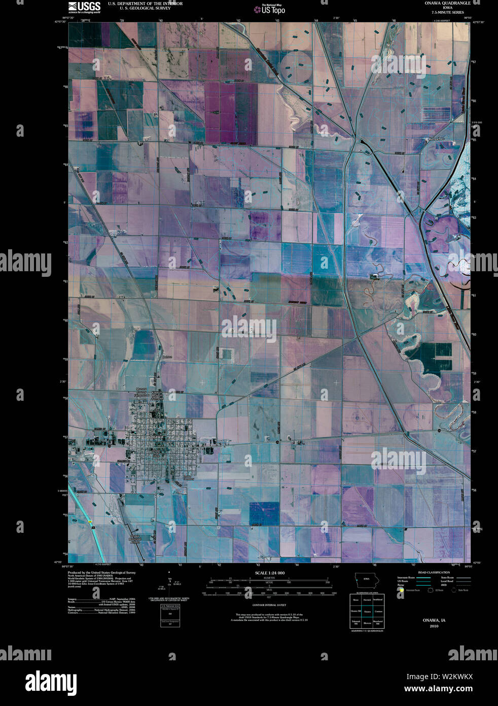 Onawa map hi-res stock photography and images - Alamy