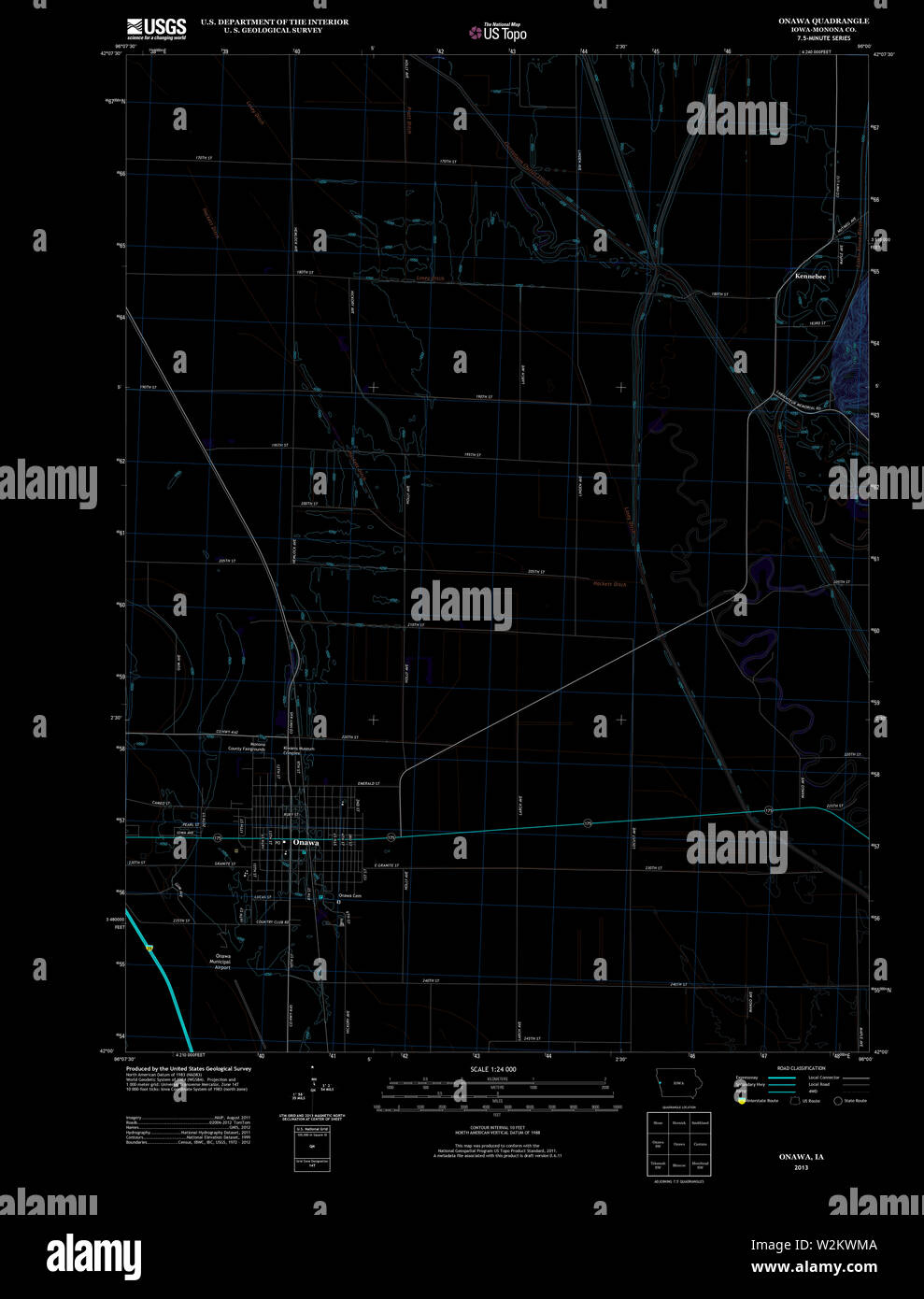 Onawa map hi-res stock photography and images - Alamy