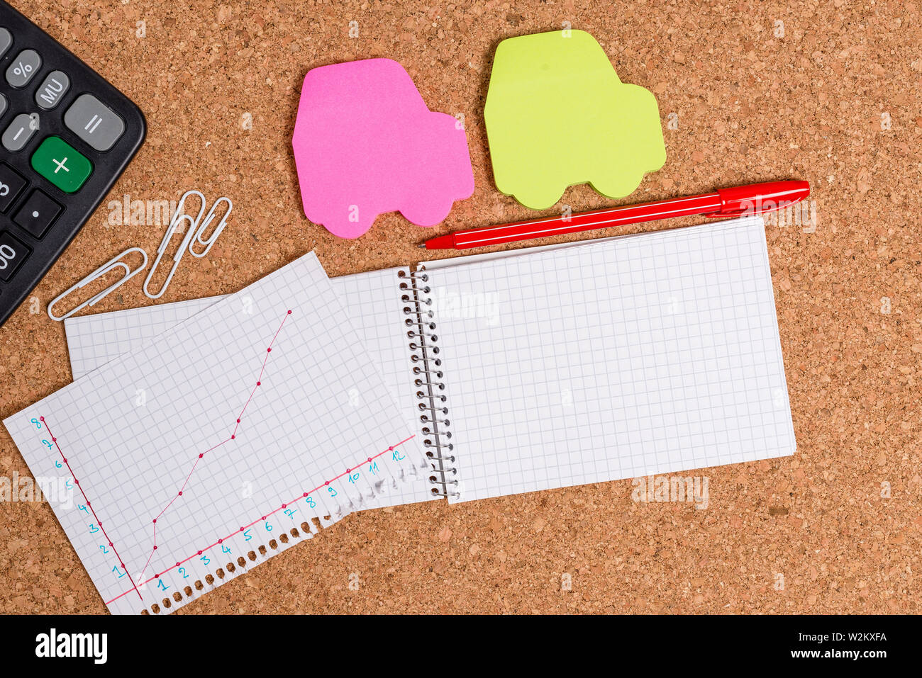 Desk notebook paper office cardboard paperboard study supplies table ...