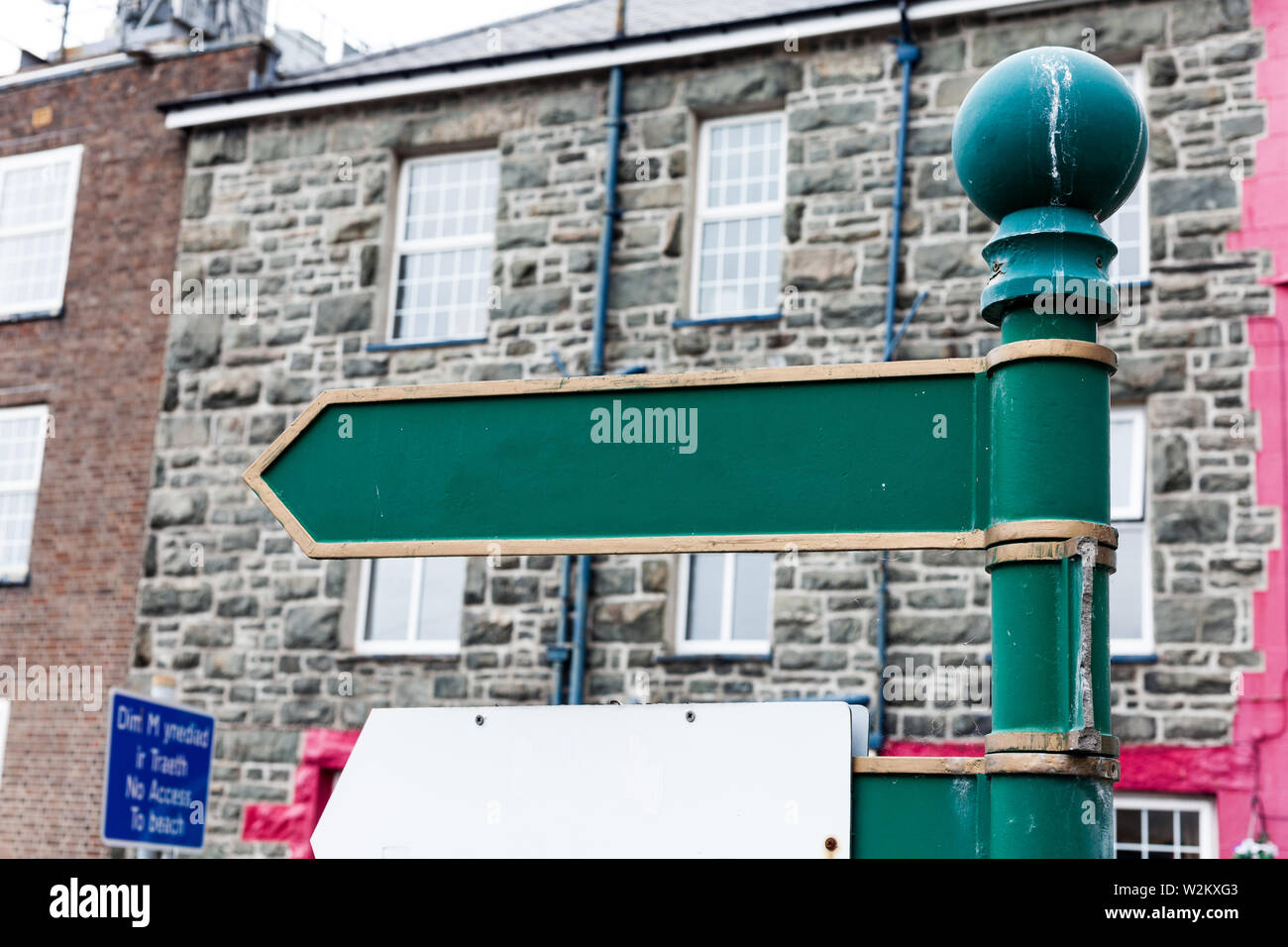 Empty street signs on the crossroads with blank copy space Stock Photo ...