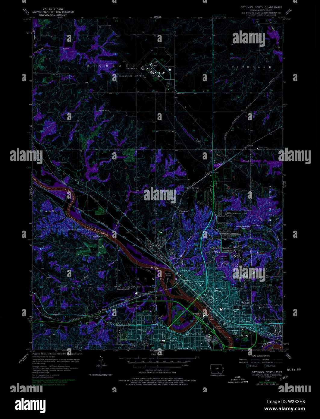 Ottumwa iowa map hi-res stock photography and images - Alamy