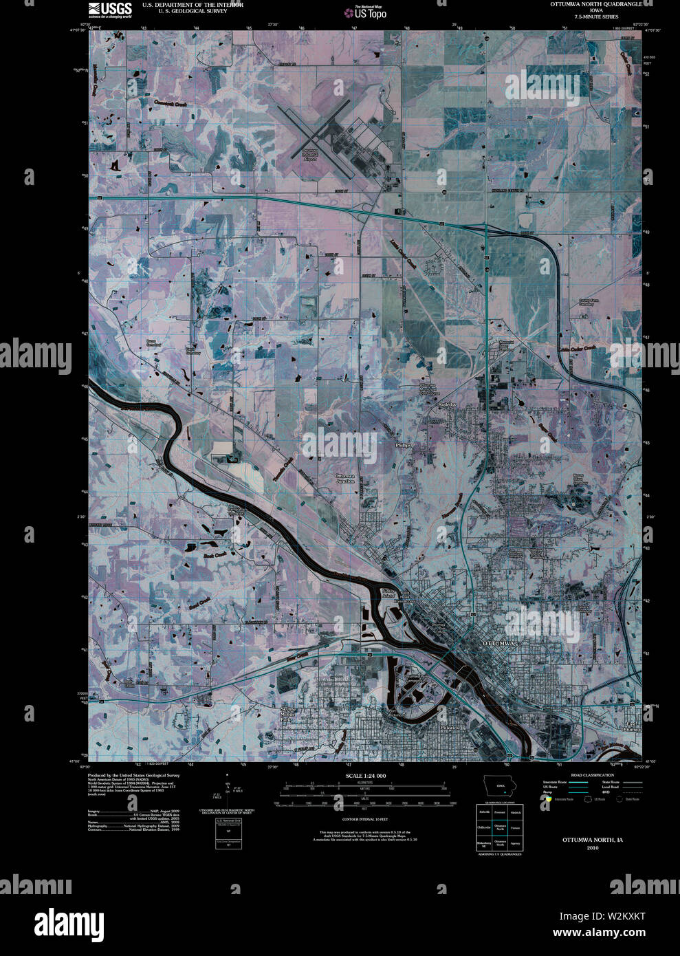 Ottumwa iowa map hi-res stock photography and images - Alamy