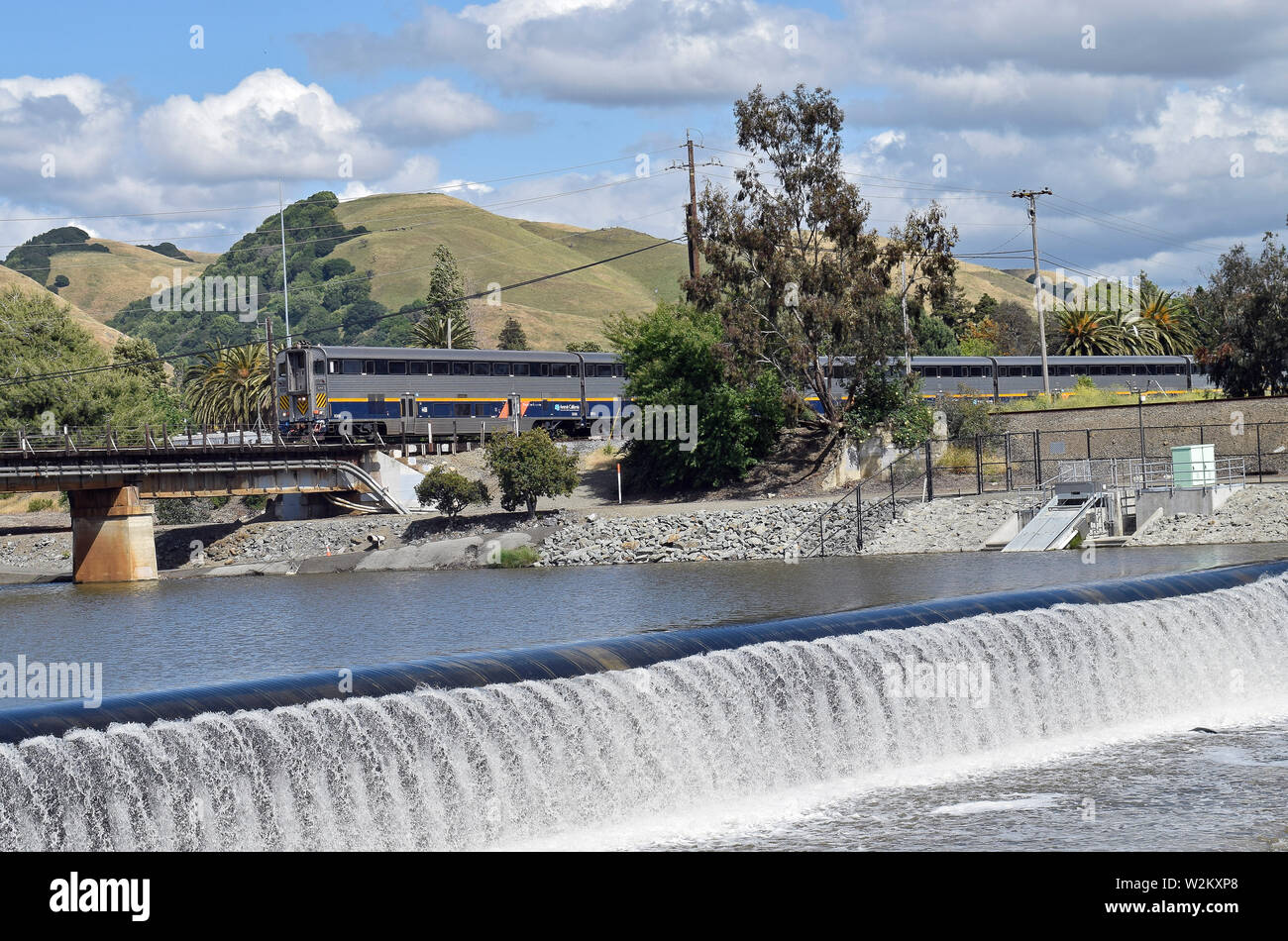 Caltrans Amtrak California train over Alameda Creek, Alameda County ...