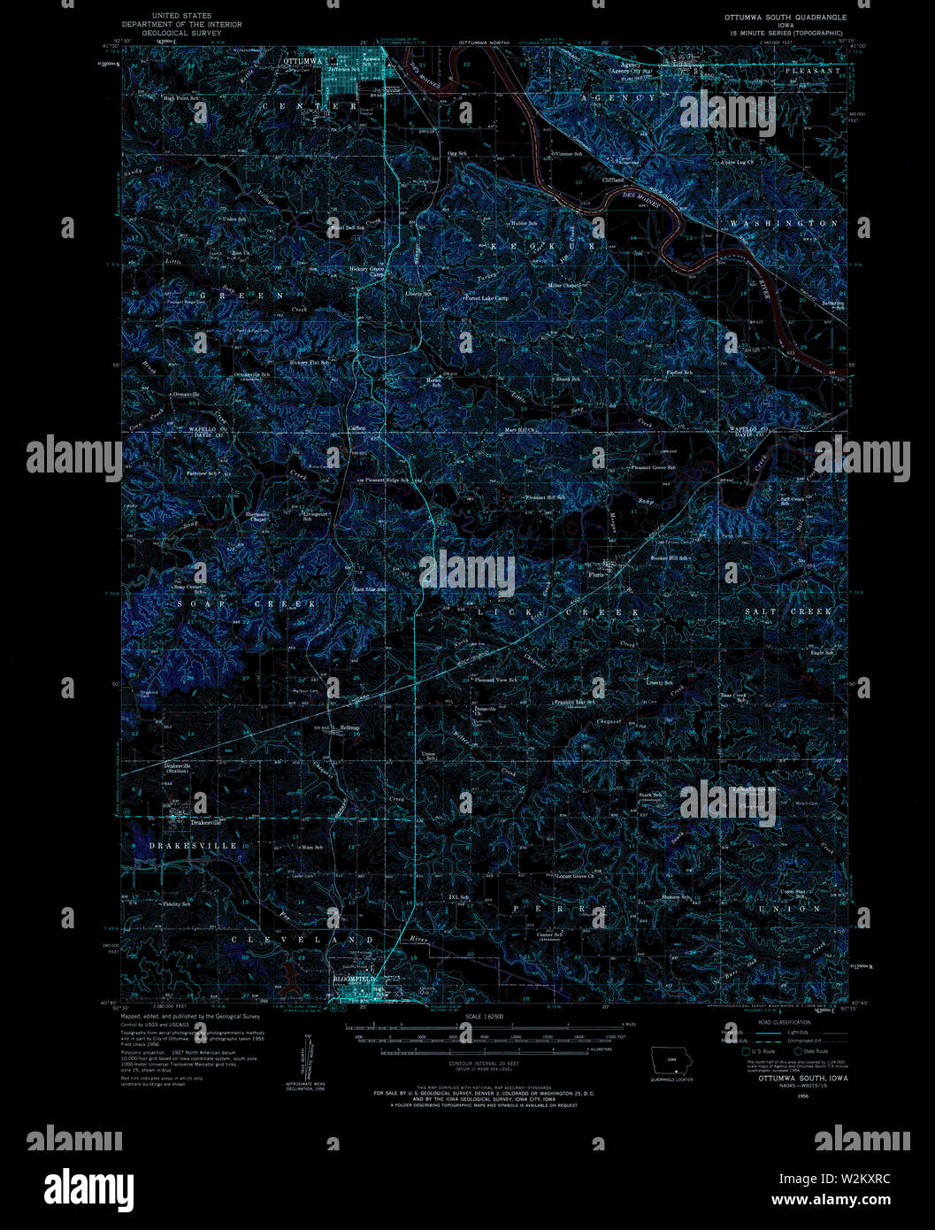 Ottumwa iowa map hi-res stock photography and images - Alamy
