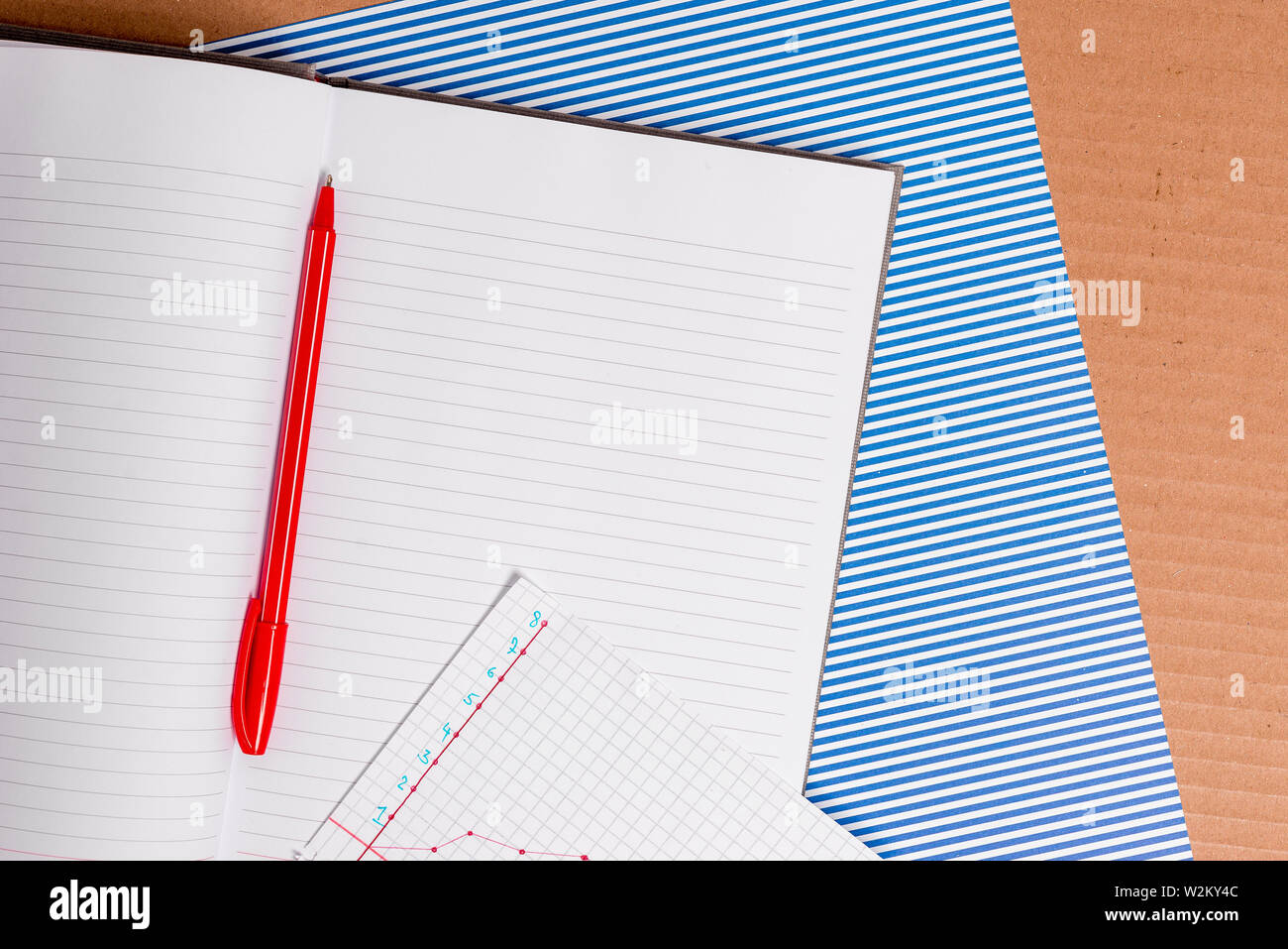 Striped paperboard notebook cardboard office study supplies chart paper ...