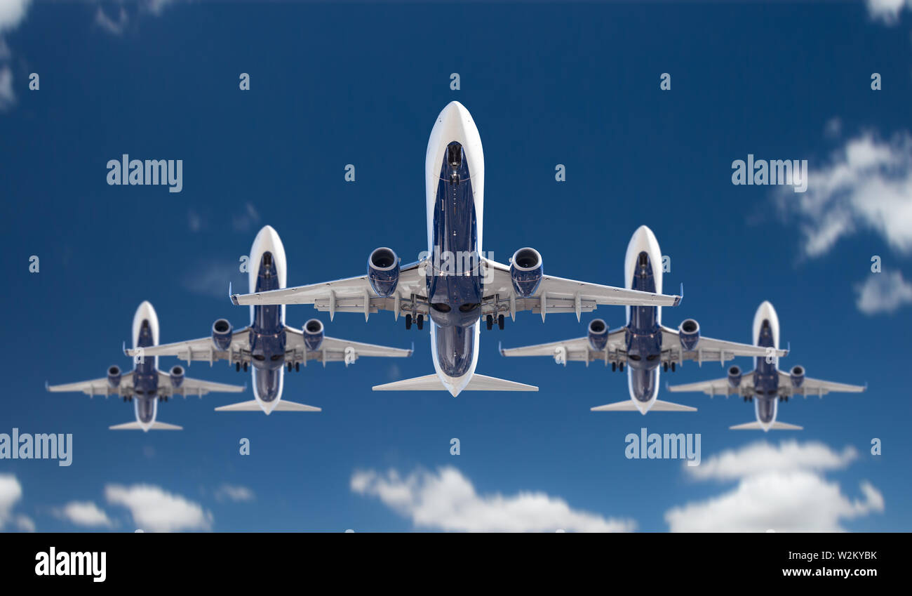 Five planes formation hi-res stock photography and images - Alamy