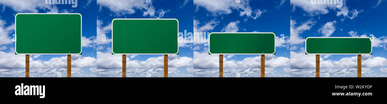 Green road signs hi-res stock photography and images - Alamy