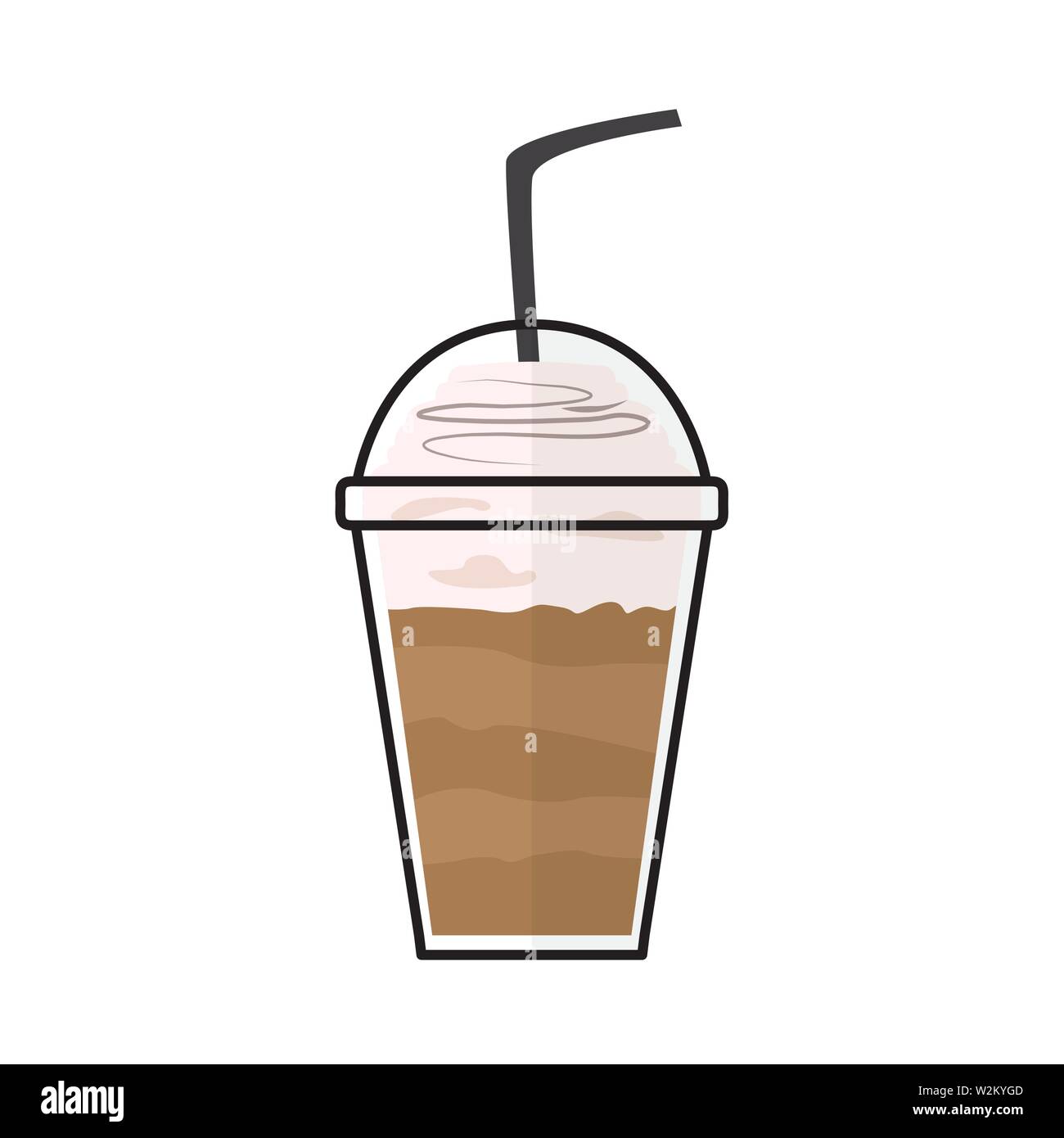 Isolated frappe icon over a white background - Vector Stock Vector ...