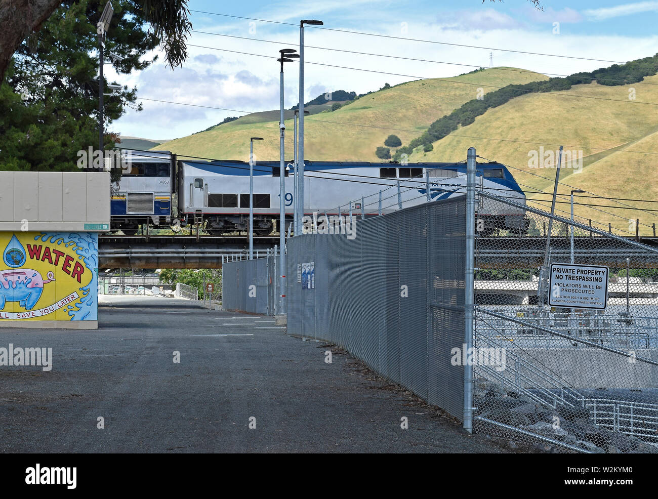 Caltrans Amtrak California train over Alameda Creek Trail, Alameda ...