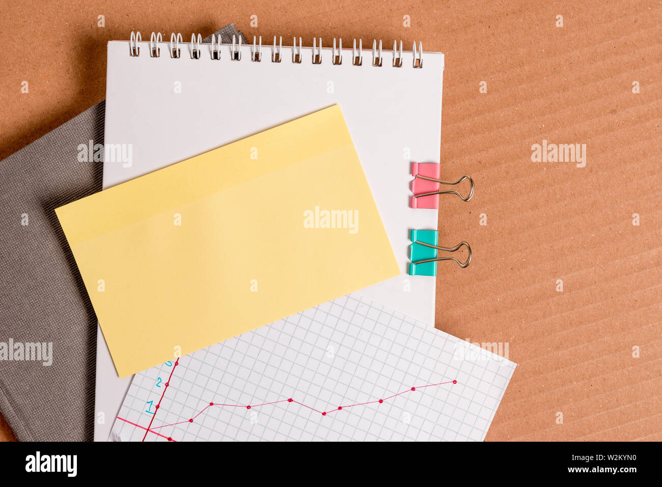 Desk notebook paper office cardboard paperboard study supplies table ...