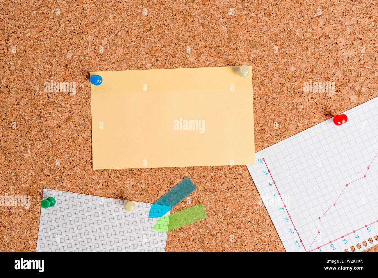 Corkboard color size paper pin thumbtack tack sheet billboard notice ...