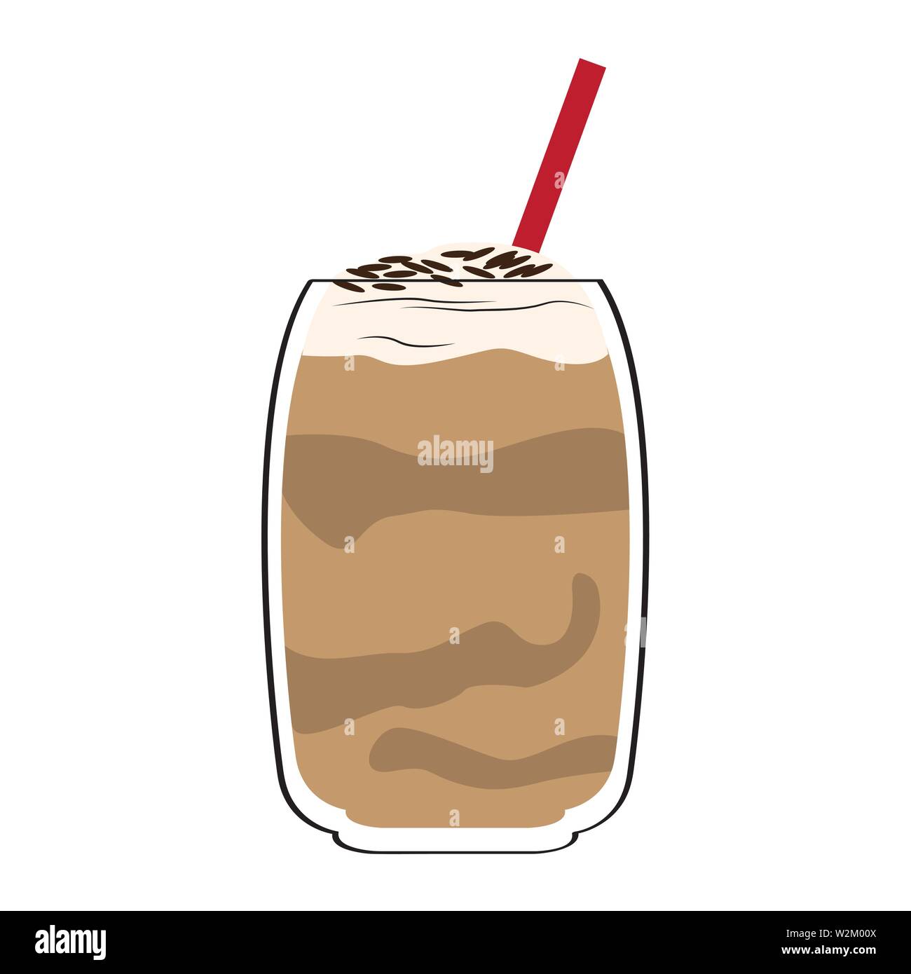 Isolated frappe icon over a white background - Vector Stock Vector ...