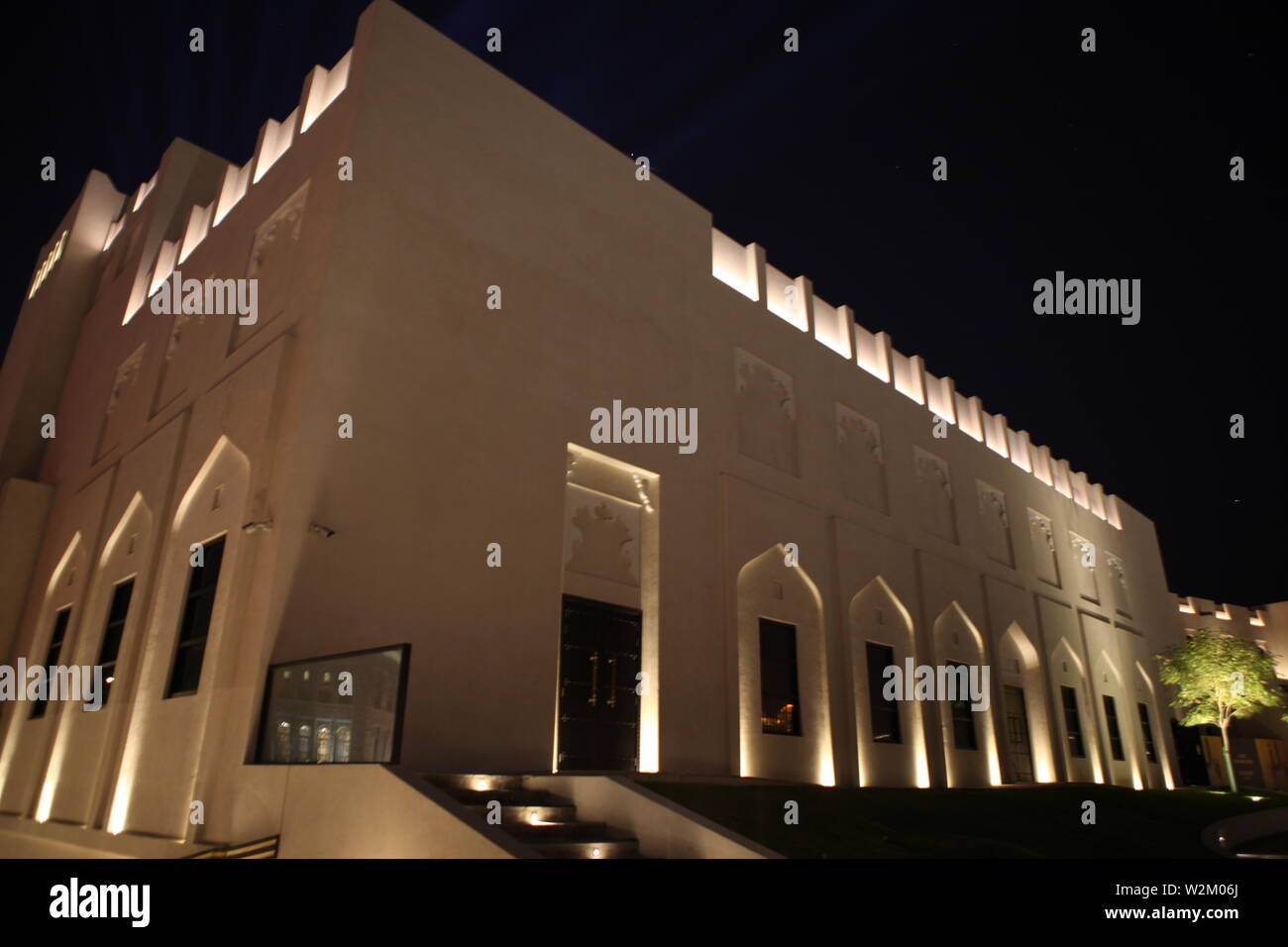 Qatar, Katar, Doha by night. Streets, Market, Marina. All tourism ...