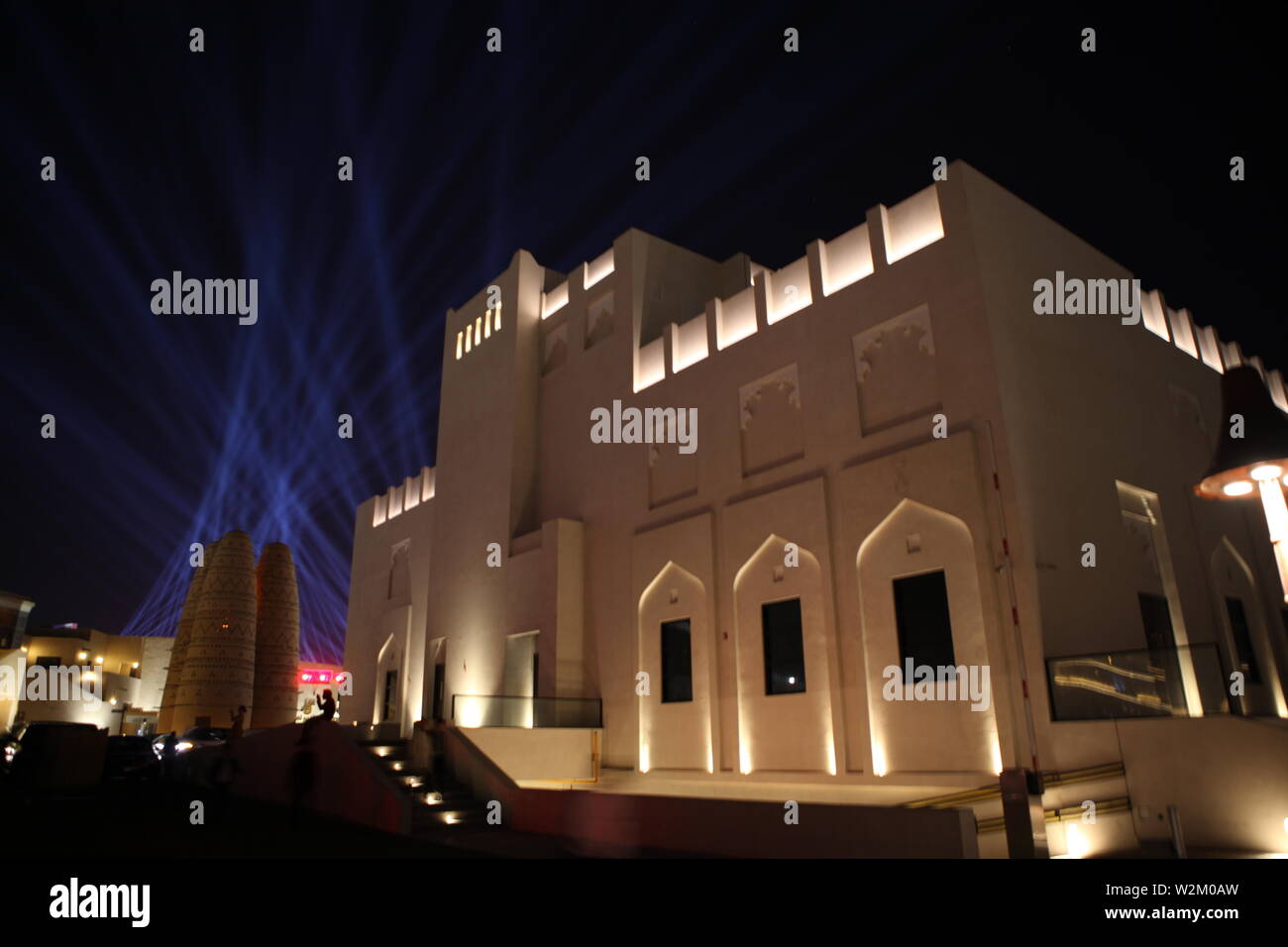 Qatar, Katar, Doha by night. Streets, Market, Marina. All tourism ...