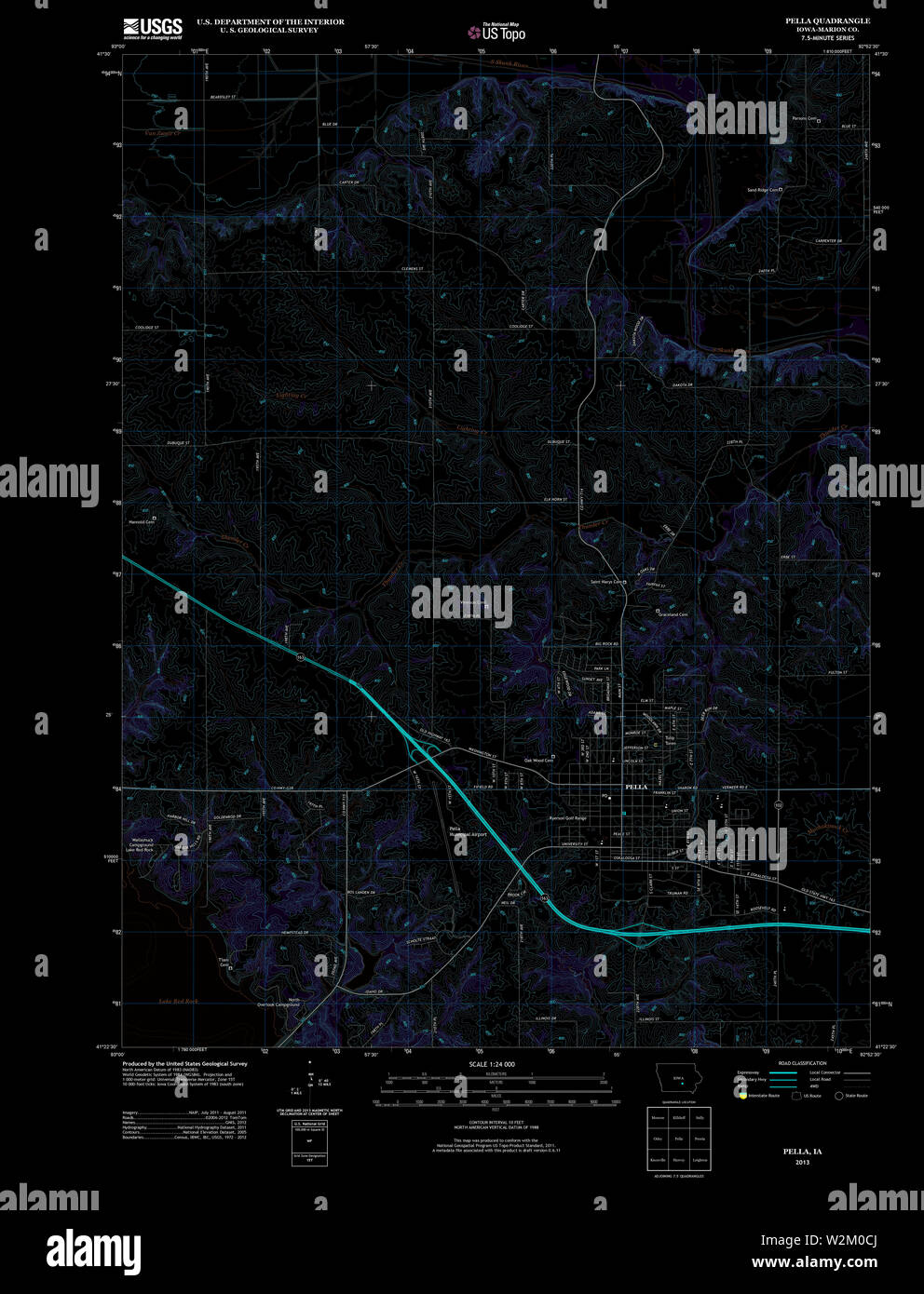 Pella iowa map hi-res stock photography and images - Alamy
