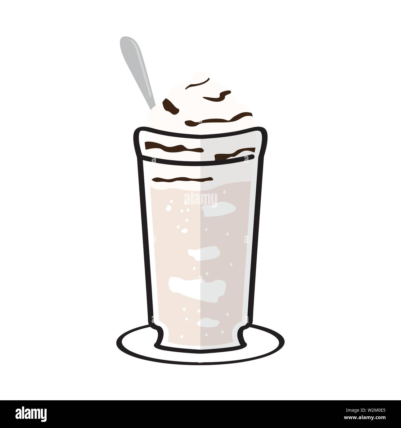 Isolated frappe icon over a white background - Vector Stock Vector ...
