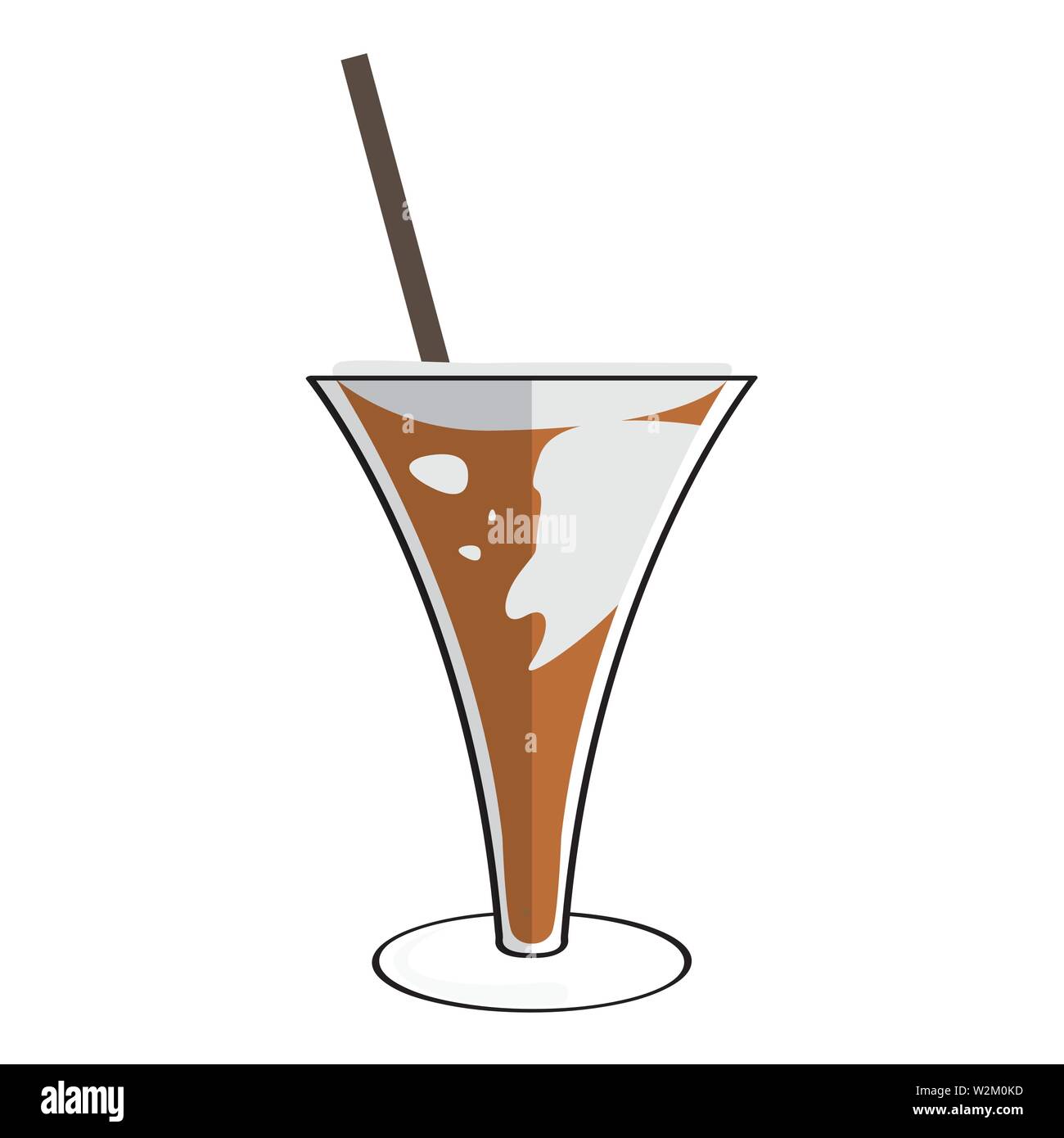 Isolated frappe icon over a white background - Vector Stock Vector ...