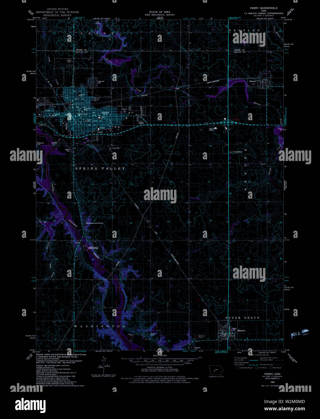 Perry iowa map hi-res stock photography and images - Alamy