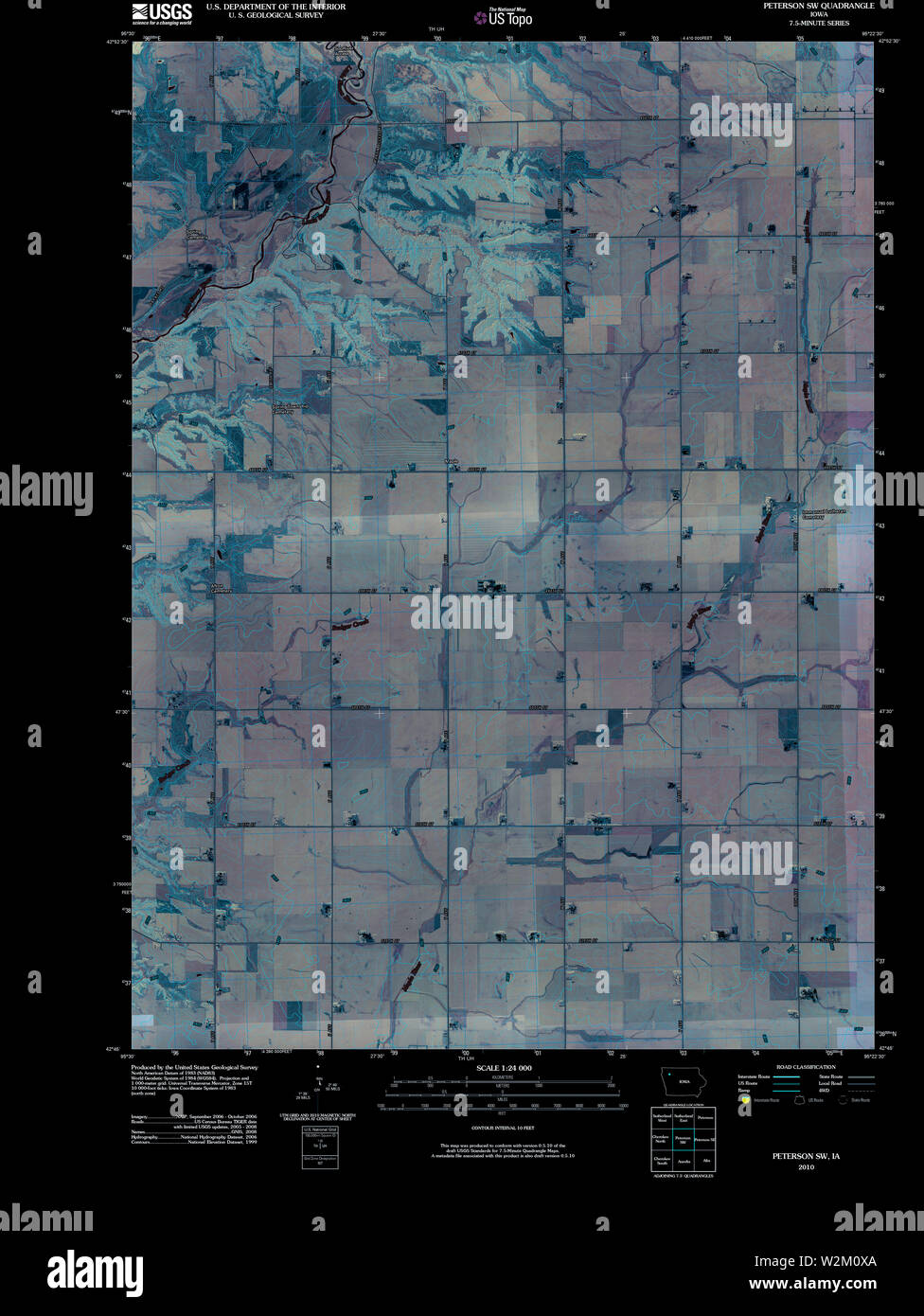 Peterson iowa map hi-res stock photography and images - Alamy