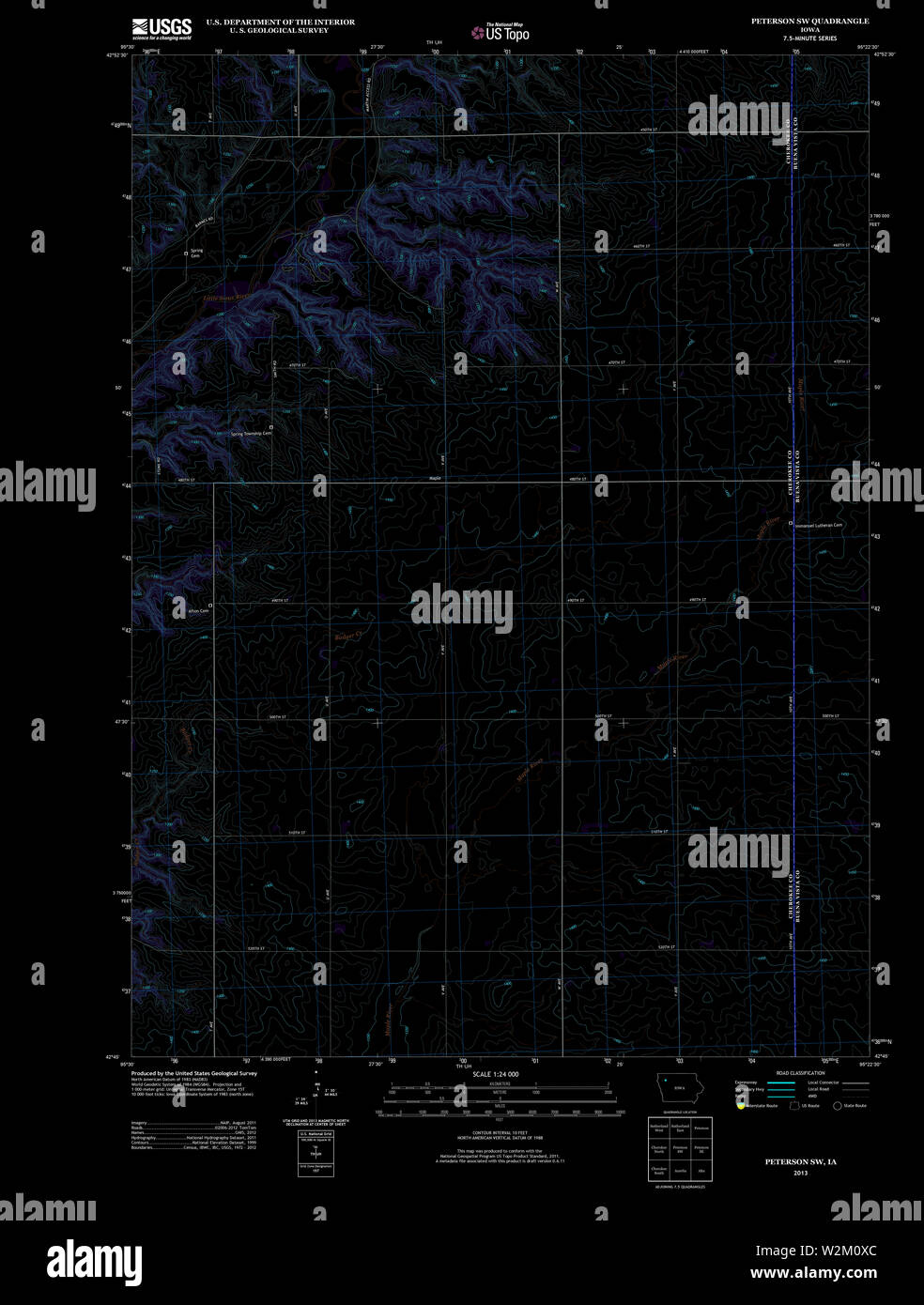 Peterson iowa map hi-res stock photography and images - Alamy