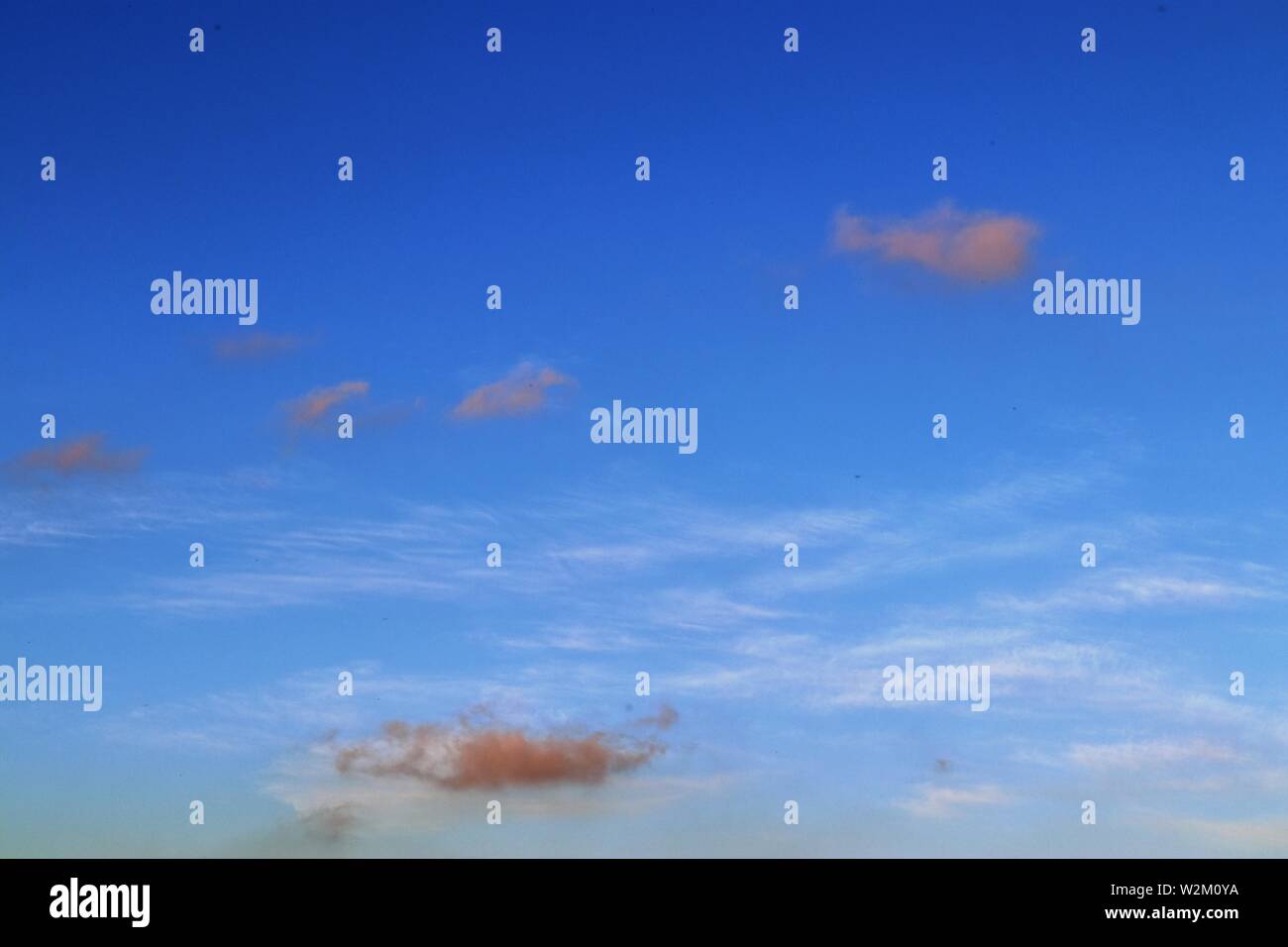 Stunning mixed cloud formations on a blue sky taken in Europe Stock ...