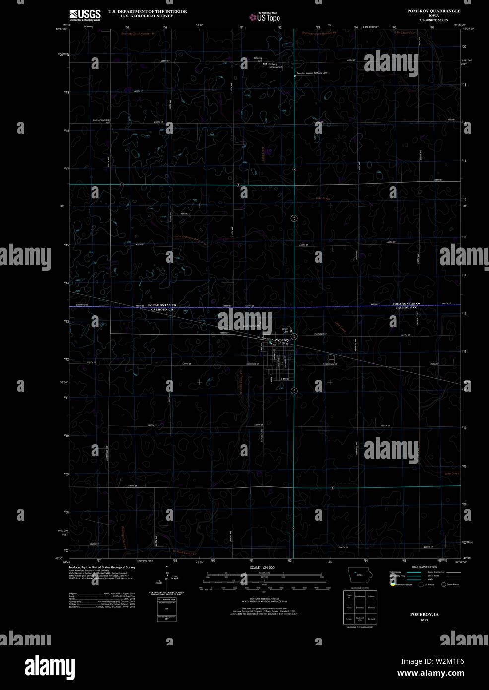 Map of pomeroy hi-res stock photography and images - Alamy
