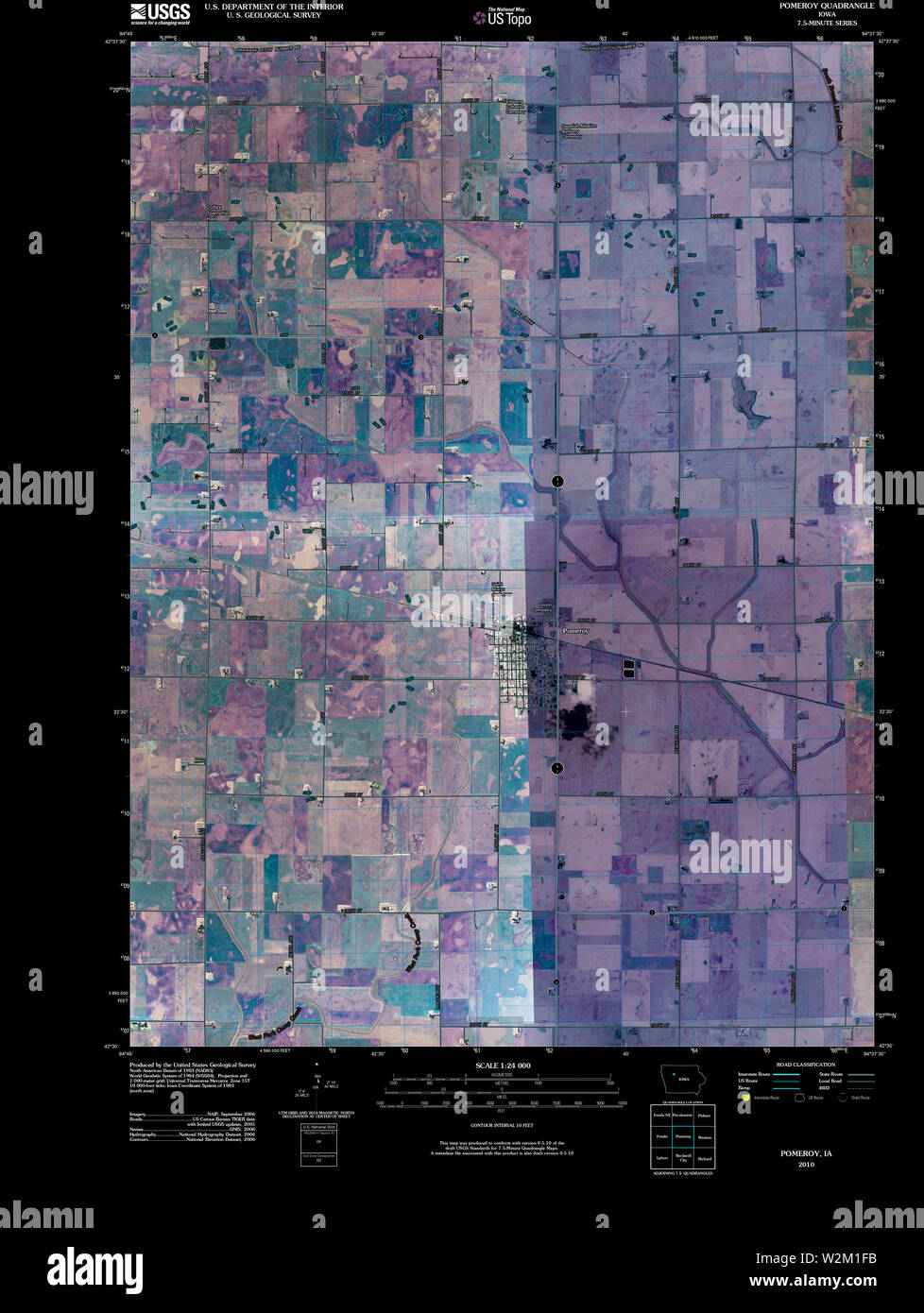 Map of pomeroy hi-res stock photography and images - Alamy