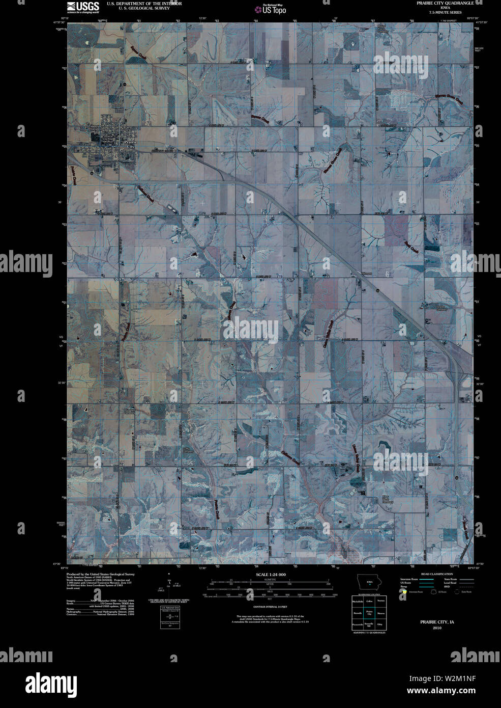 Prairie city map hi-res stock photography and images - Alamy