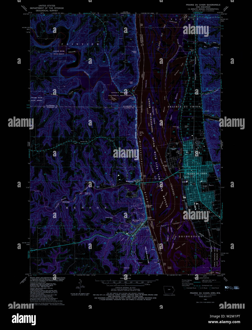 Map of prairie du chien hi-res stock photography and images - Alamy