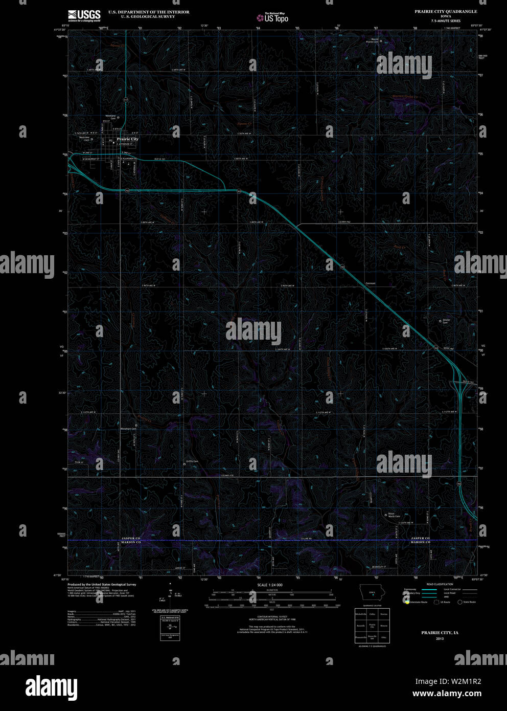 Prairie city map hi-res stock photography and images - Alamy