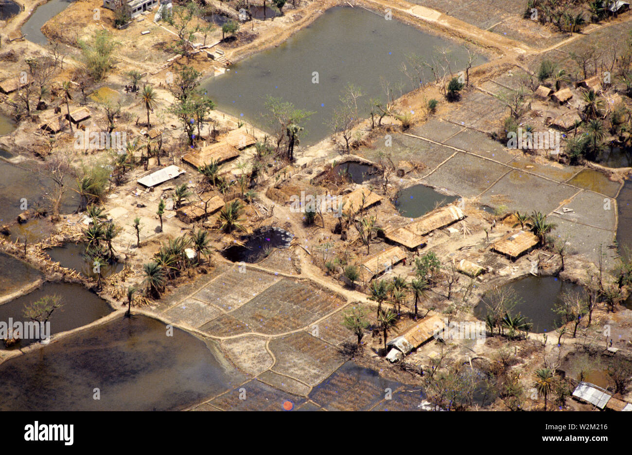An aerial view of cyclone swept areas of Maheshkhali upazila, in Cox’s ...