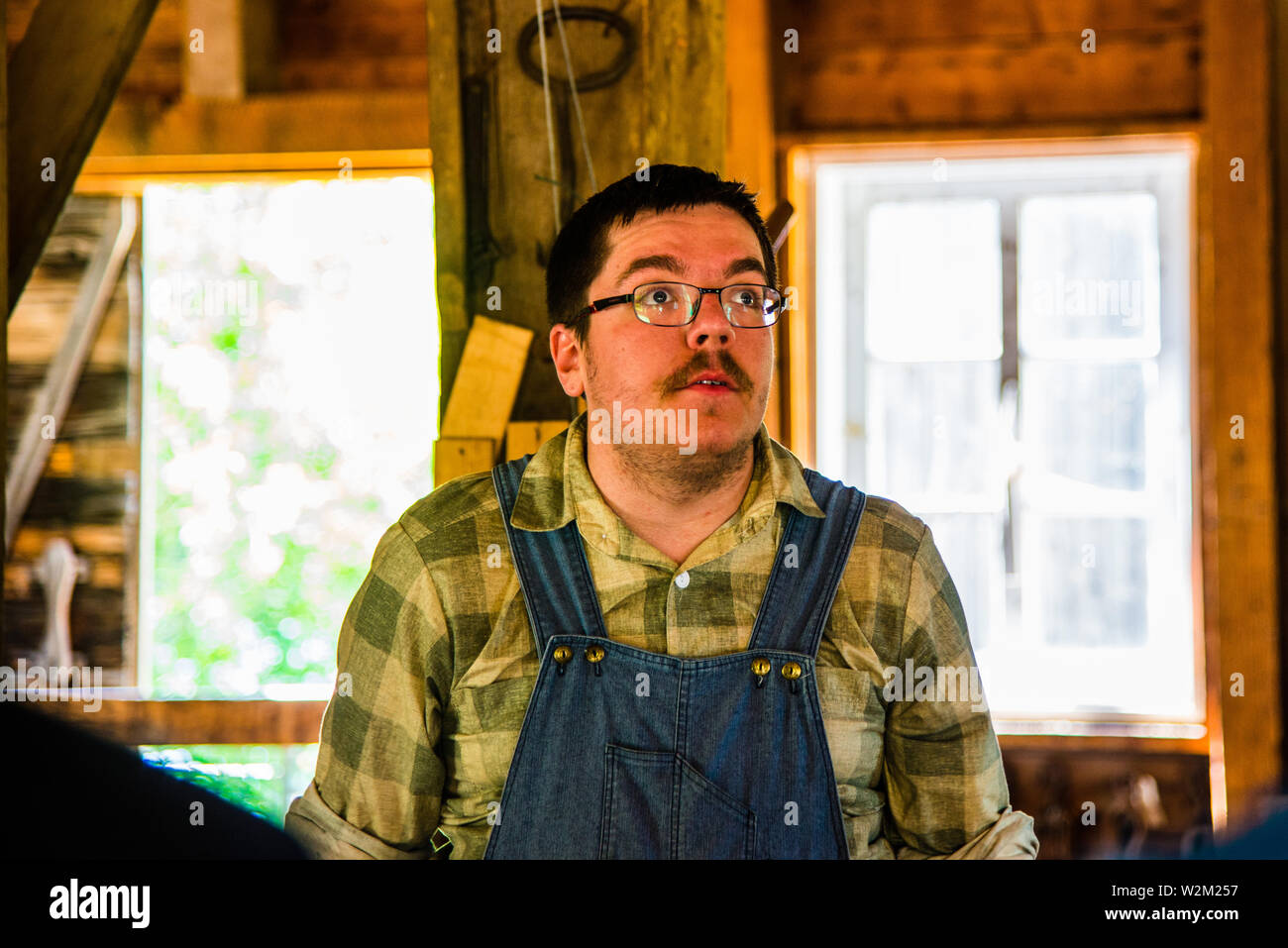 The handcraft man in the quebec village (Village Québécois d'Antan of ...