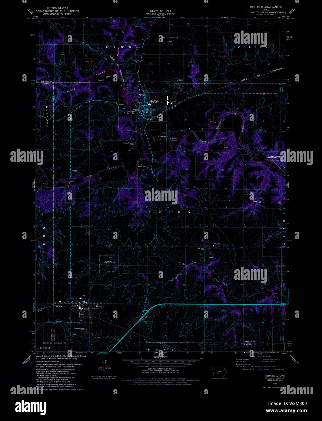 Map of redfield hi-res stock photography and images - Alamy