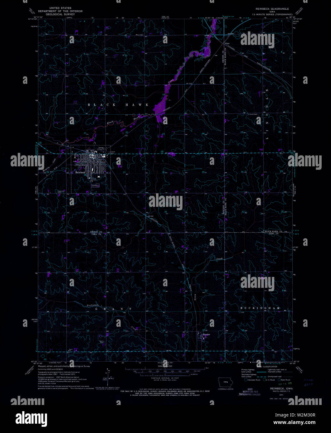 Reinbeck iowa map hi-res stock photography and images - Alamy