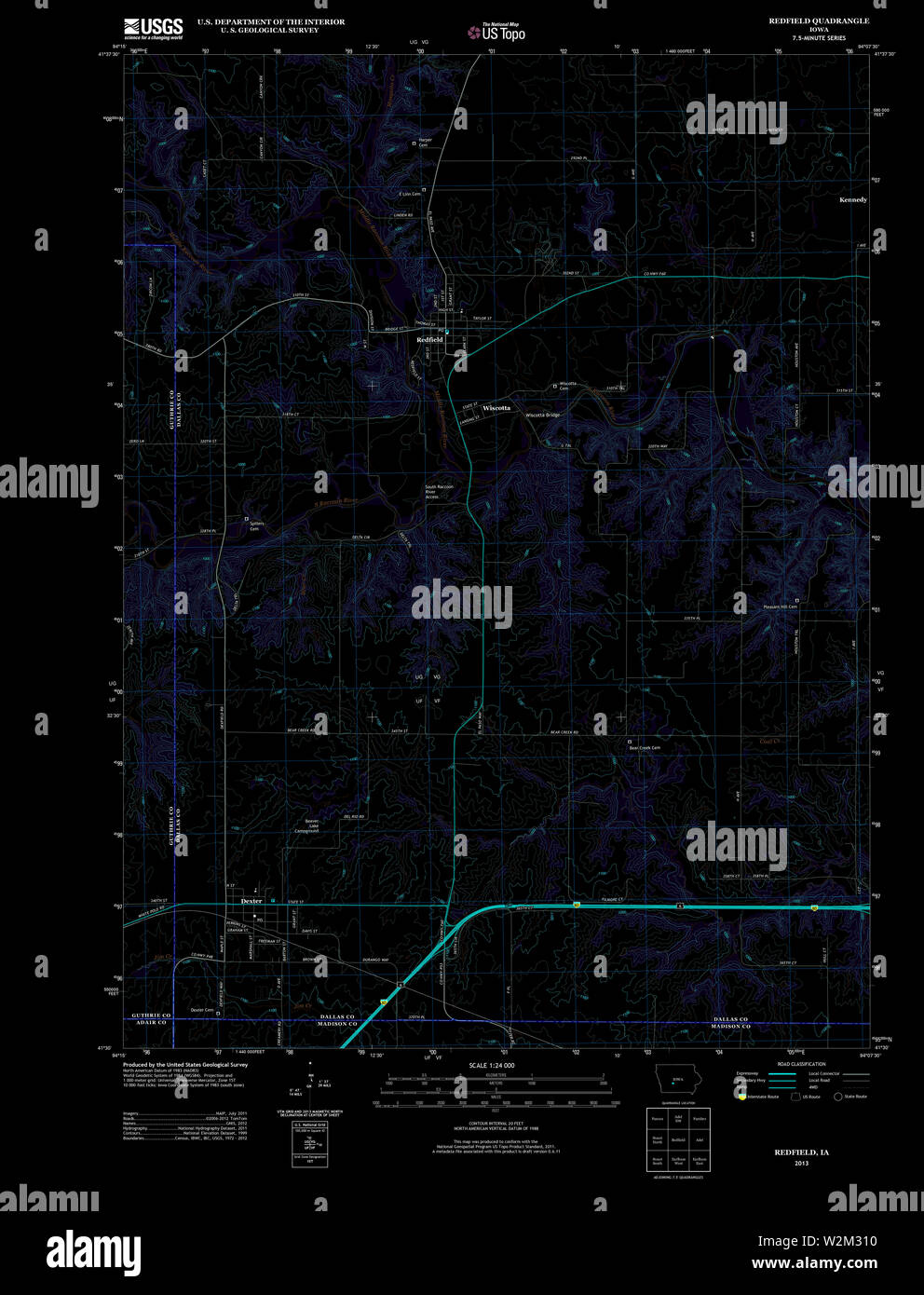 Map of redfield hi-res stock photography and images - Alamy