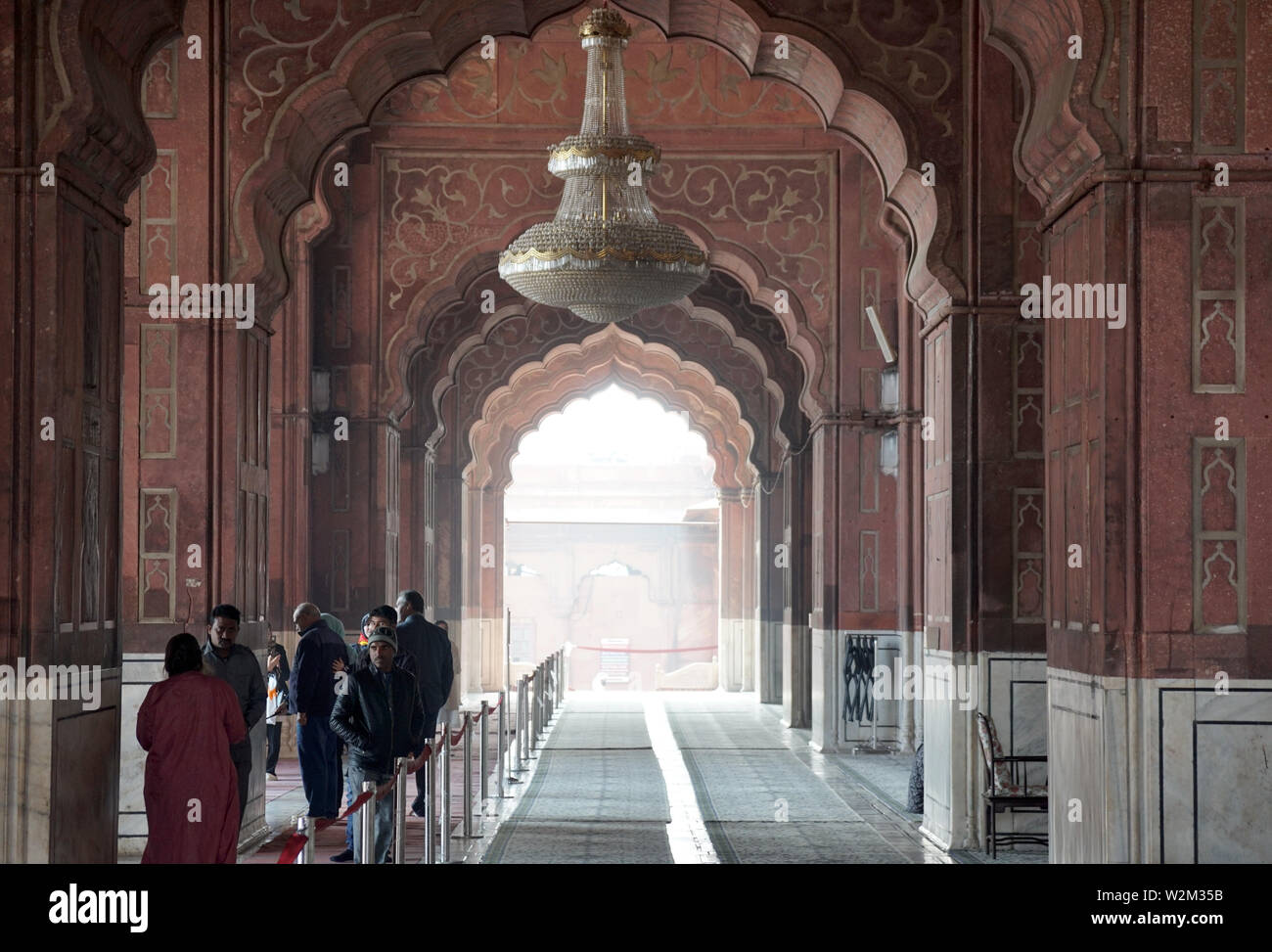 Jama Masjid mosque, arches of the prayer area gallery, Old Delhi, India ...