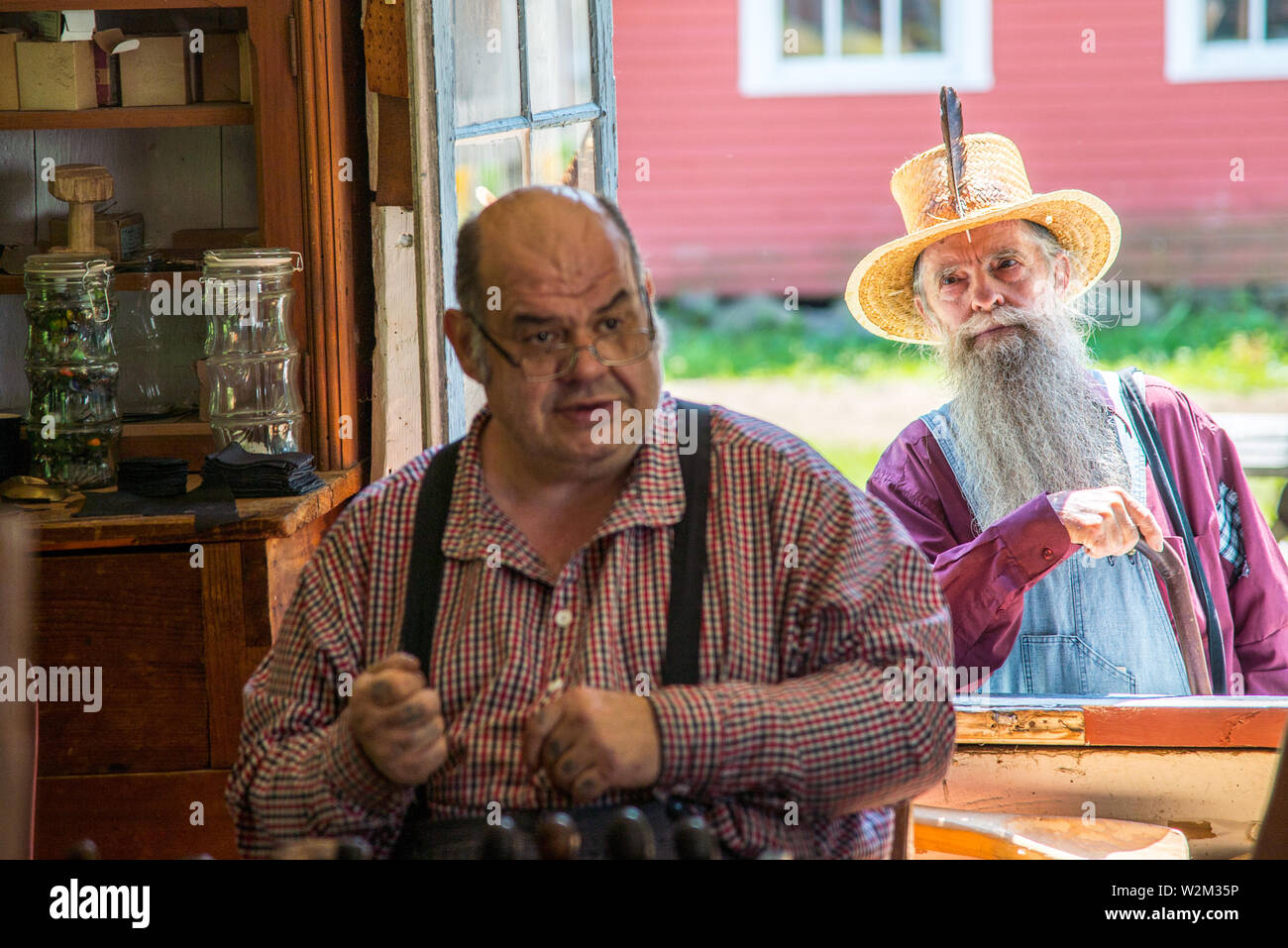 The handcraft man in the quebec village (Village Québécois d'Antan of ...
