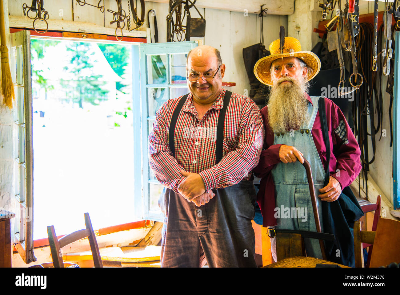 The handcraft man in the quebec village (Village Québécois d'Antan of ...