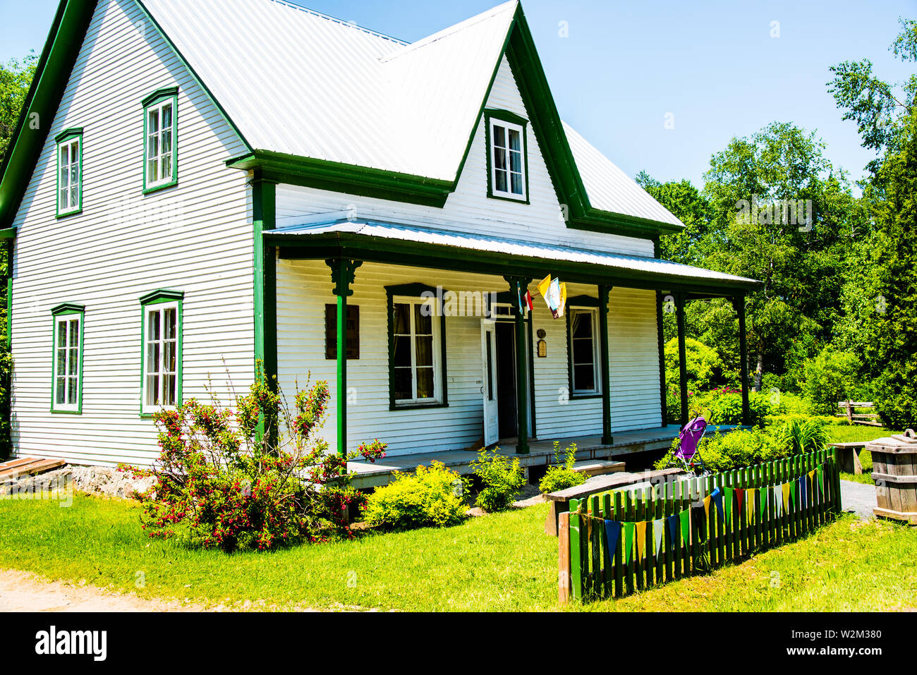 The traditional house in the quebec village (Village Québécois d'Antan ...