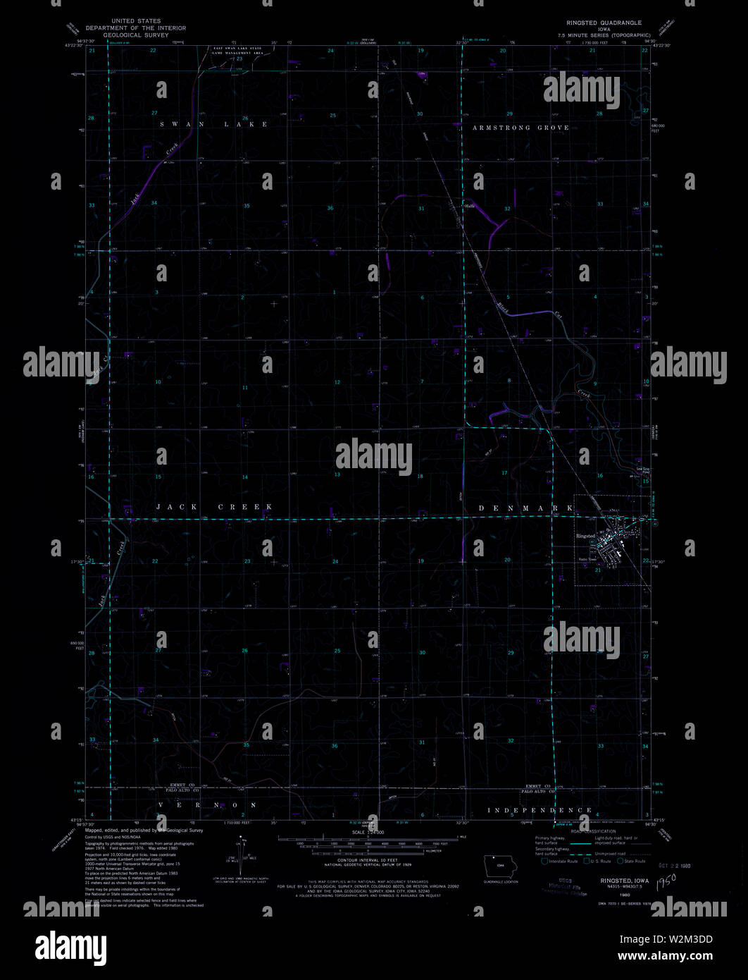 Ringsted map hi-res stock photography and images - Alamy