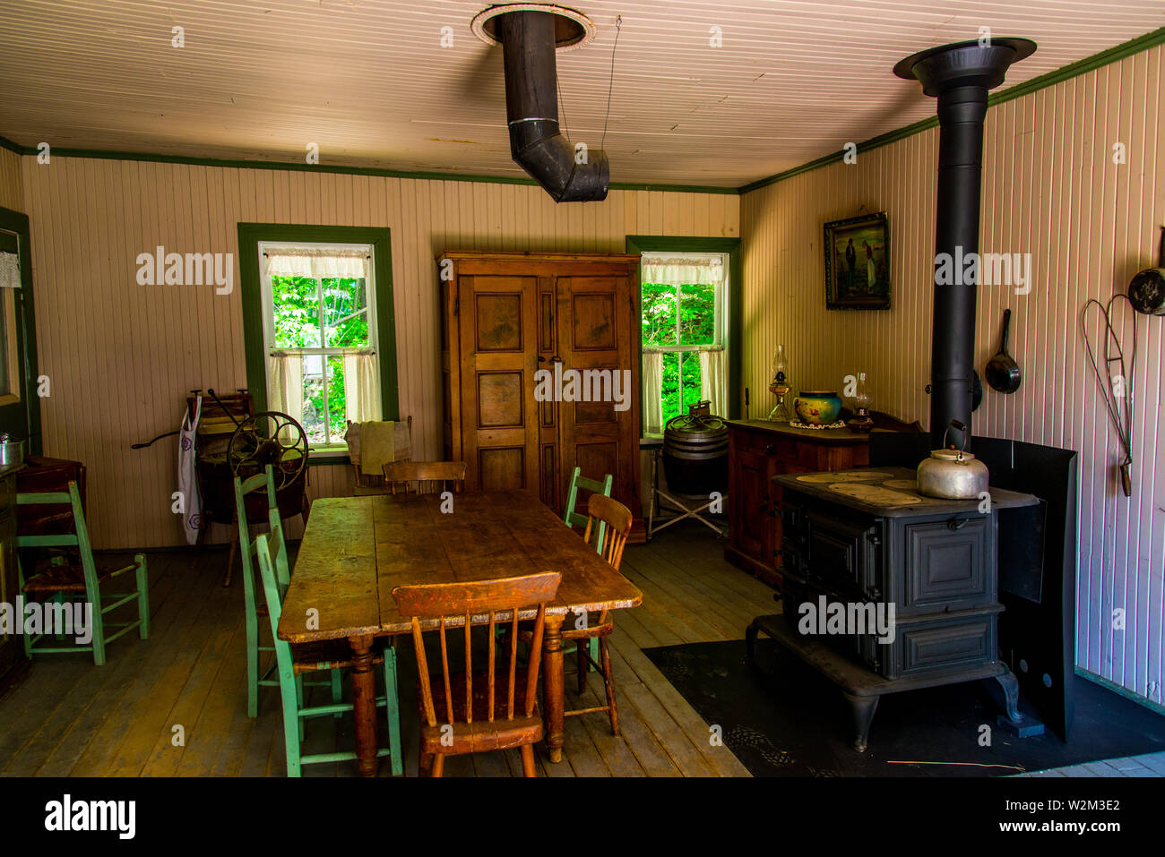 The traditional house in the quebec village (Village Québécois d'Antan ...