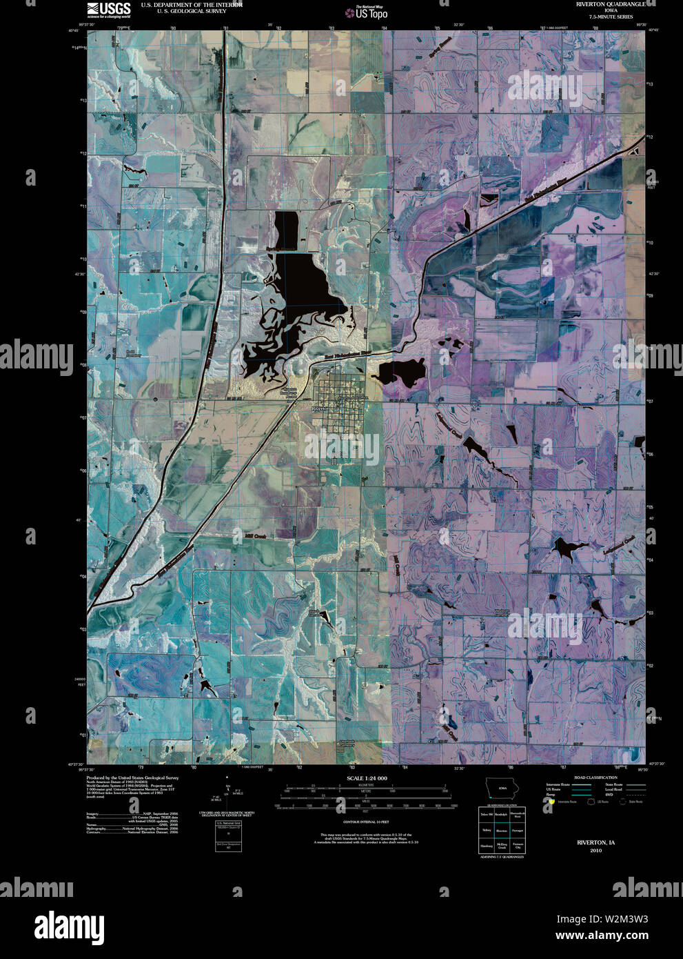 Map of riverton hi-res stock photography and images - Alamy