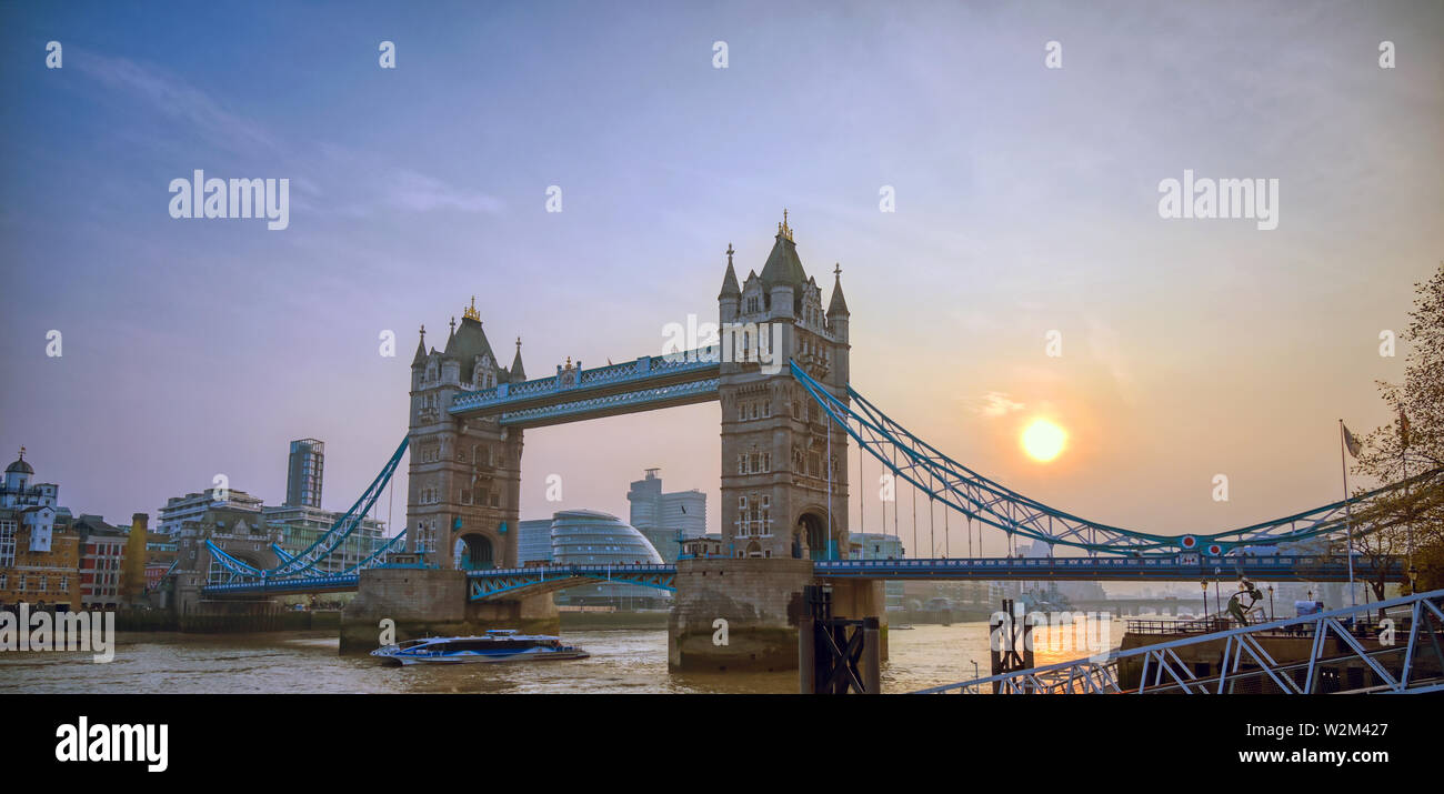 Tower Bridge across the River Thames in London, UK Stock Photo - Alamy