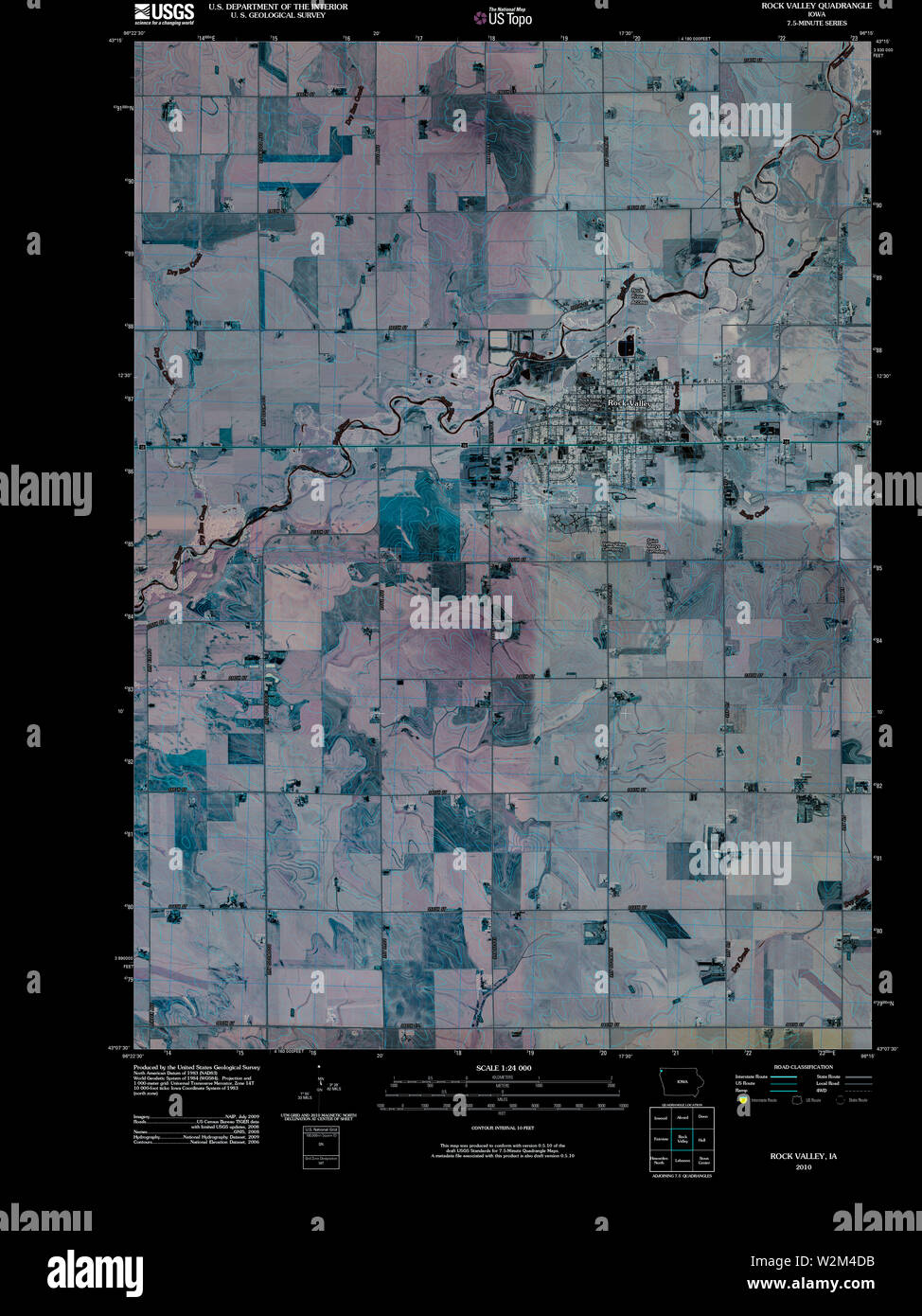 Rock valley iowa map hi-res stock photography and images - Alamy