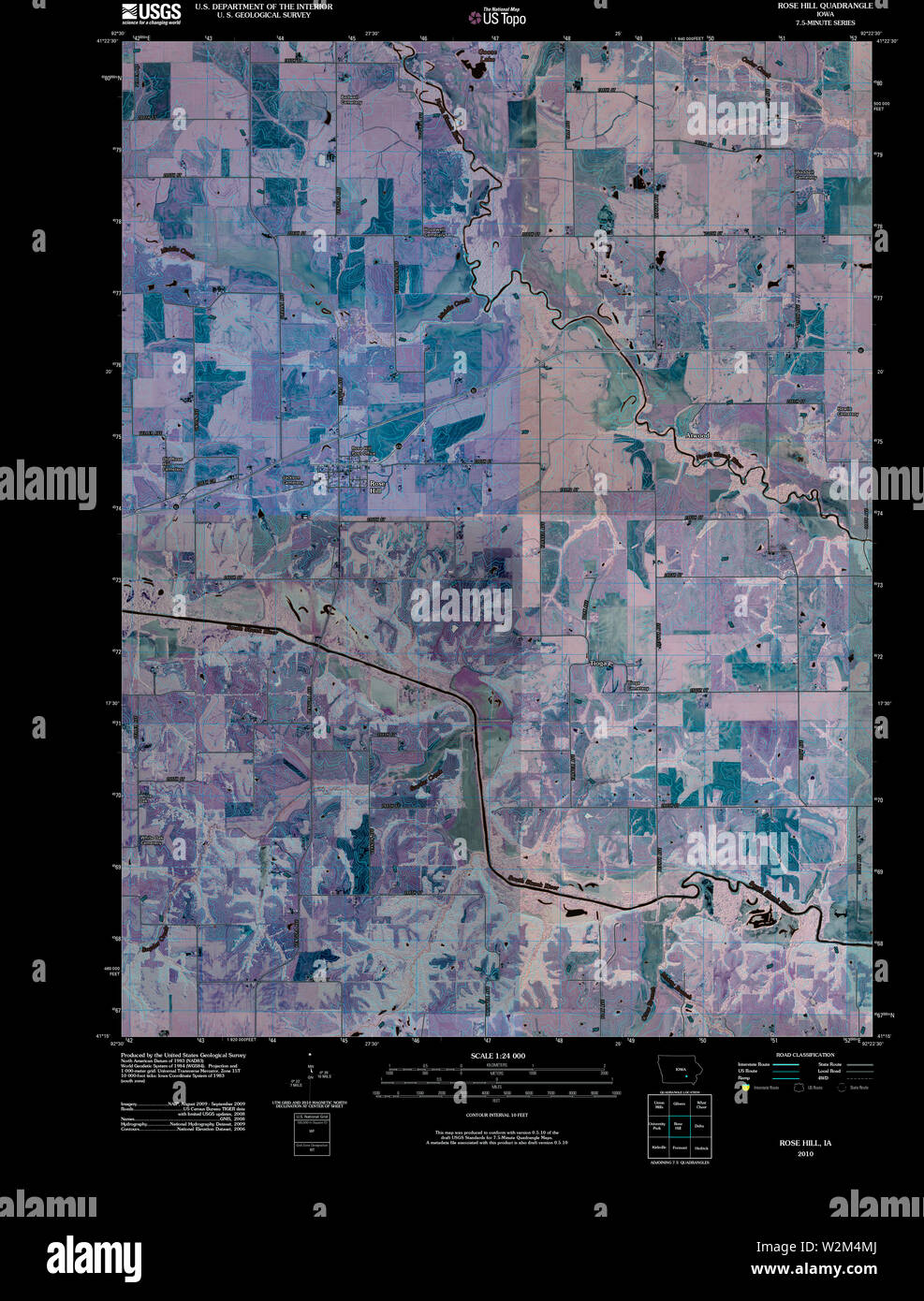Map of rose hill hi-res stock photography and images - Alamy