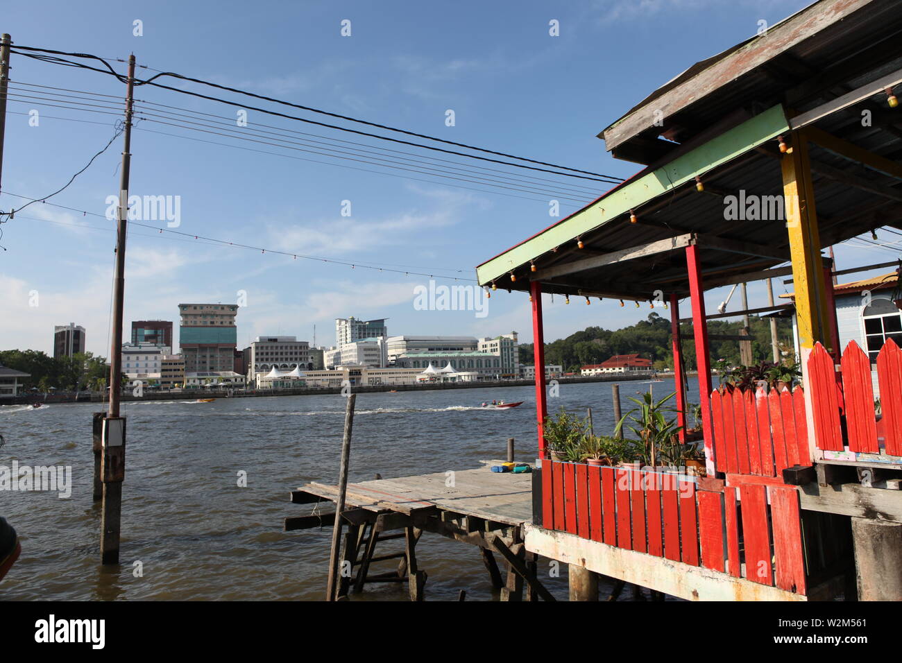 Brunei, water village. Kampong Ayer. Venice of the East Stock Photo - Alamy