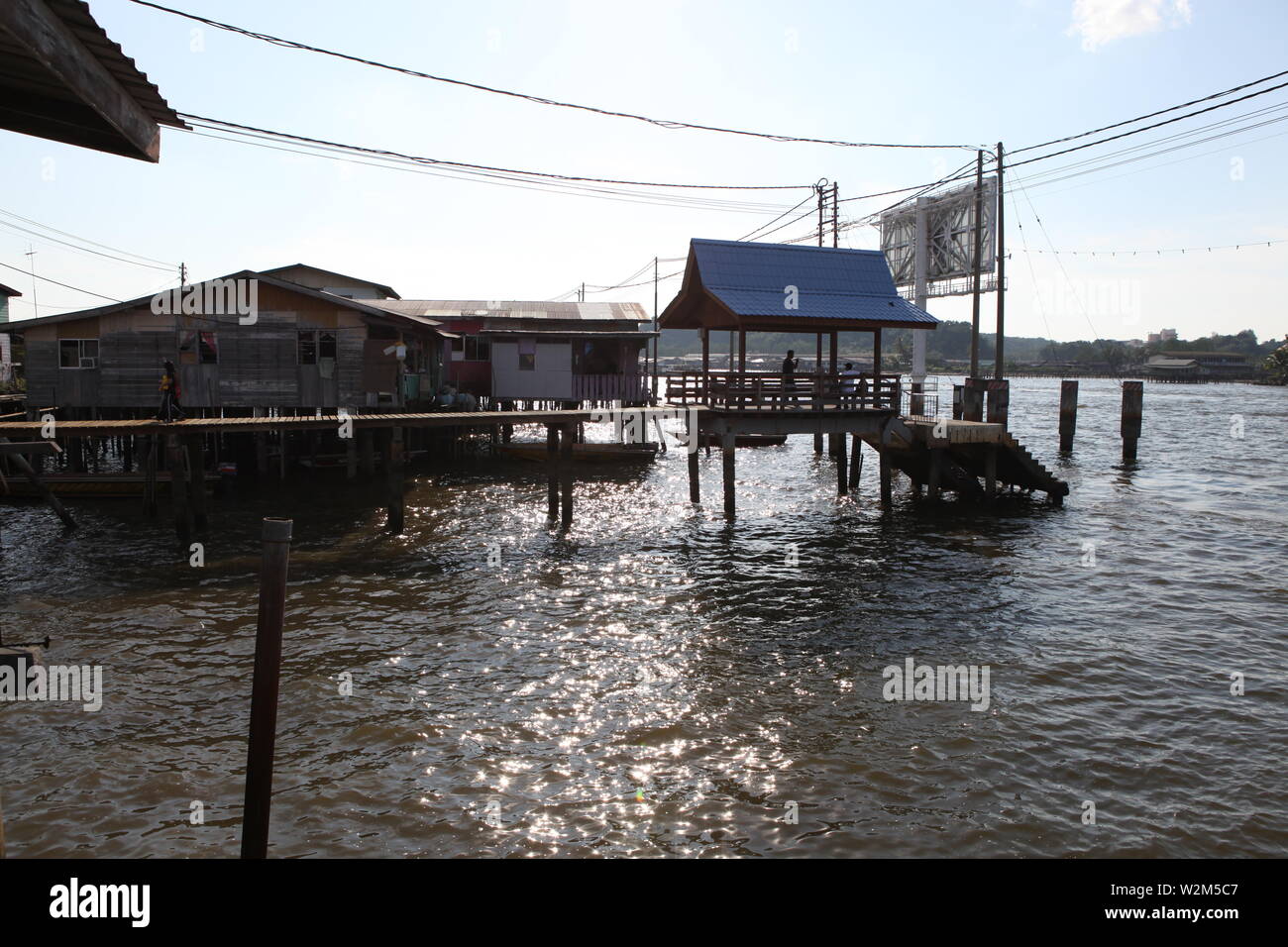 Brunei, water village. Kampong Ayer. Venice of the East Stock Photo - Alamy