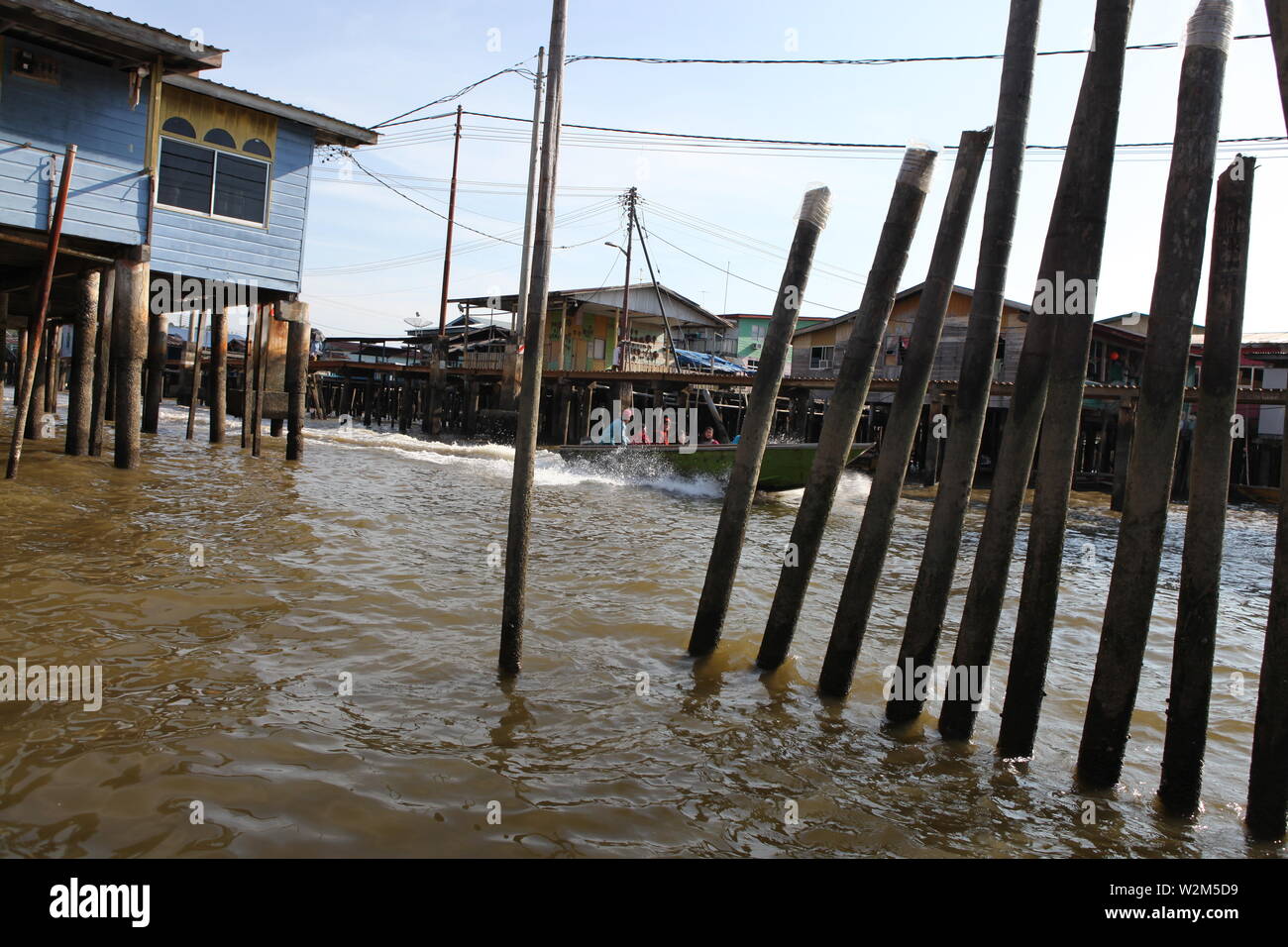 Brunei, water village. Kampong Ayer. Venice of the East Stock Photo - Alamy